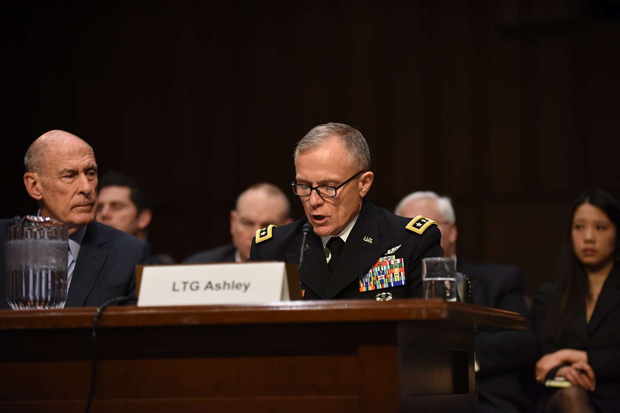 Lt. Gen. Robert Ashley testifies before the Senate Armed Services Committee