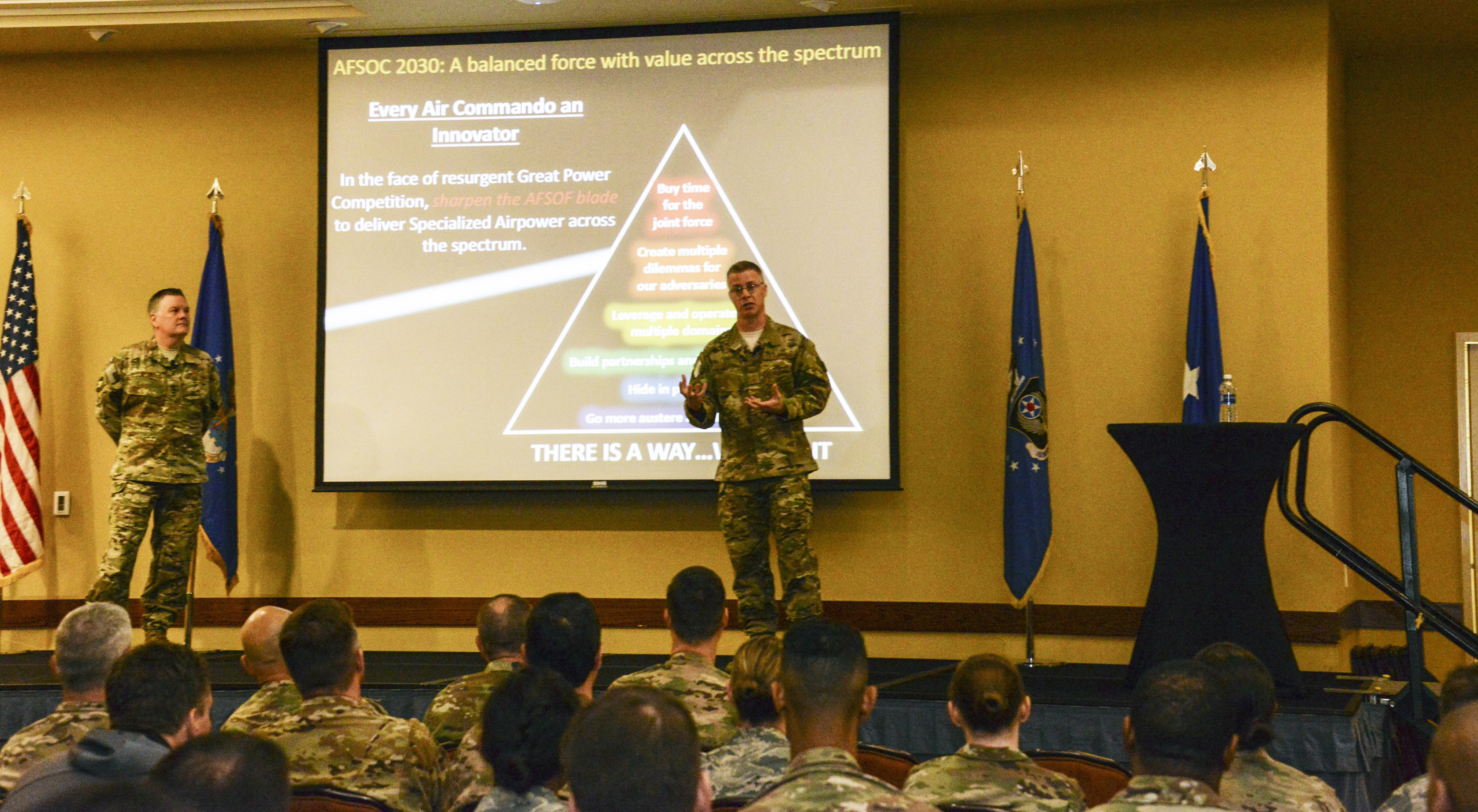 Leading from the top; AFSOC commander and command chief host all call ...