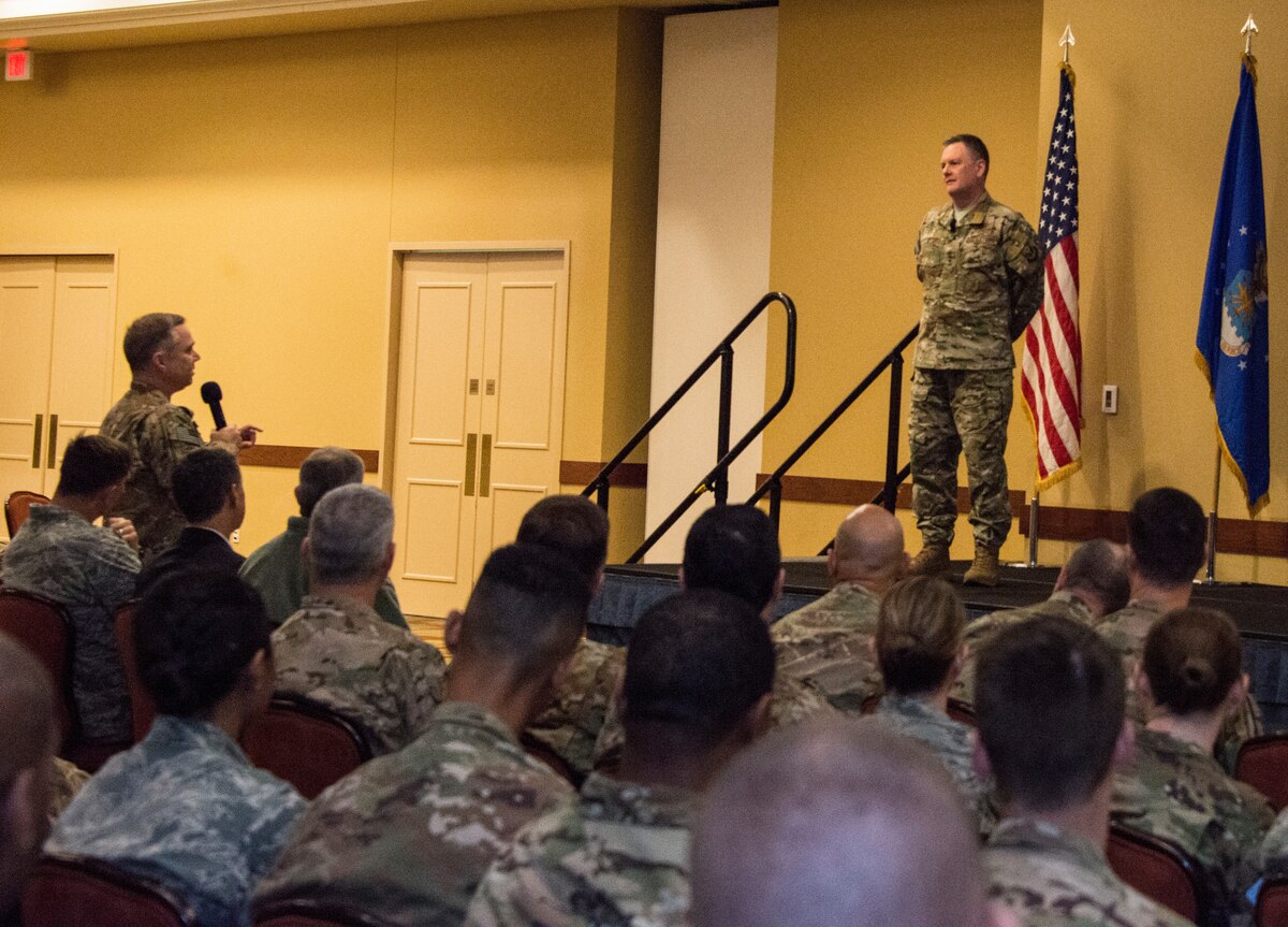 Leading from the top; AFSOC commander and command chief host all call ...