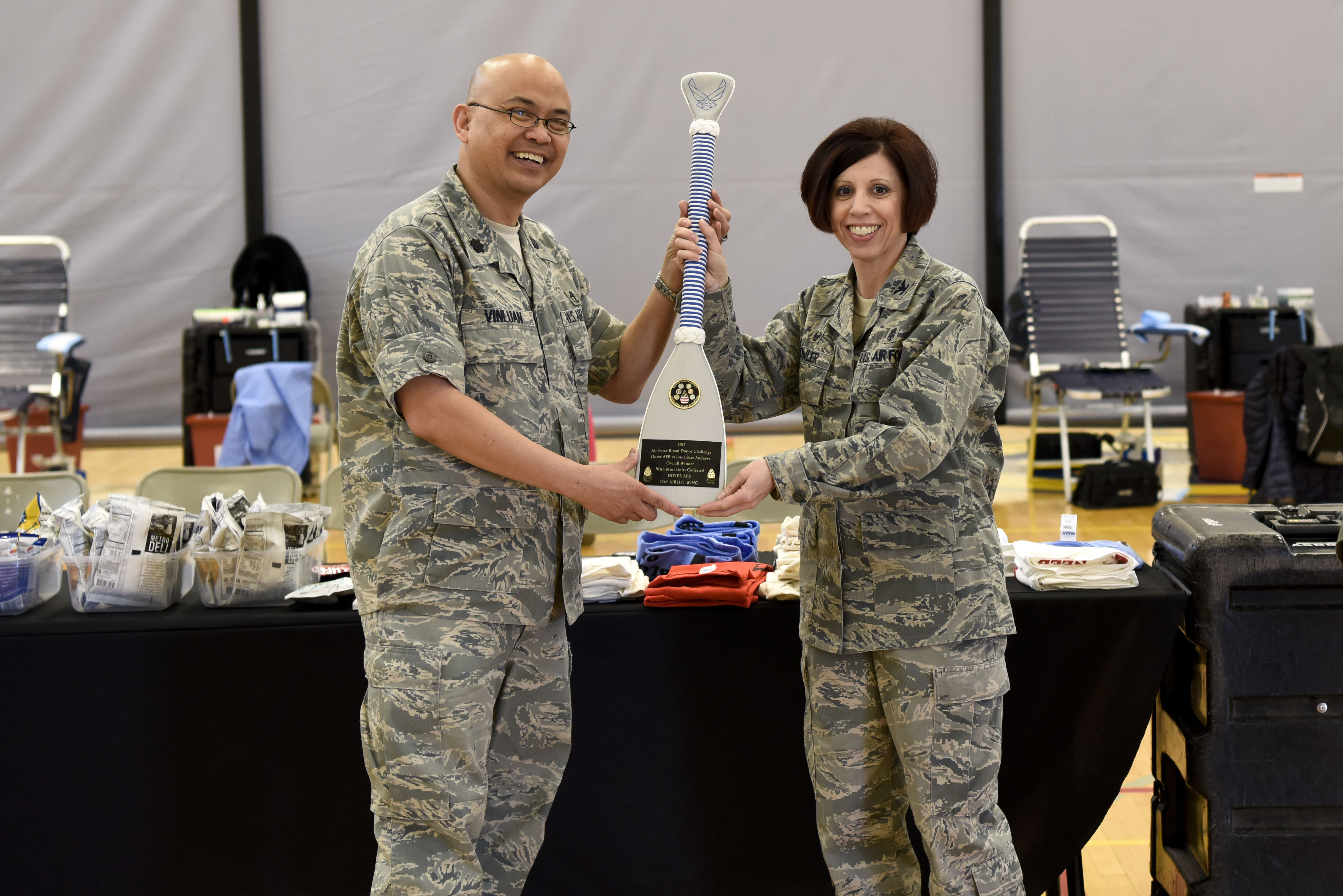 Team Dover wins first inter-base blood drive competition