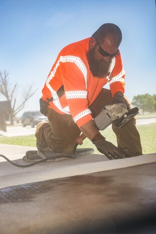 502nd ABW Civil Engineers repair walkway