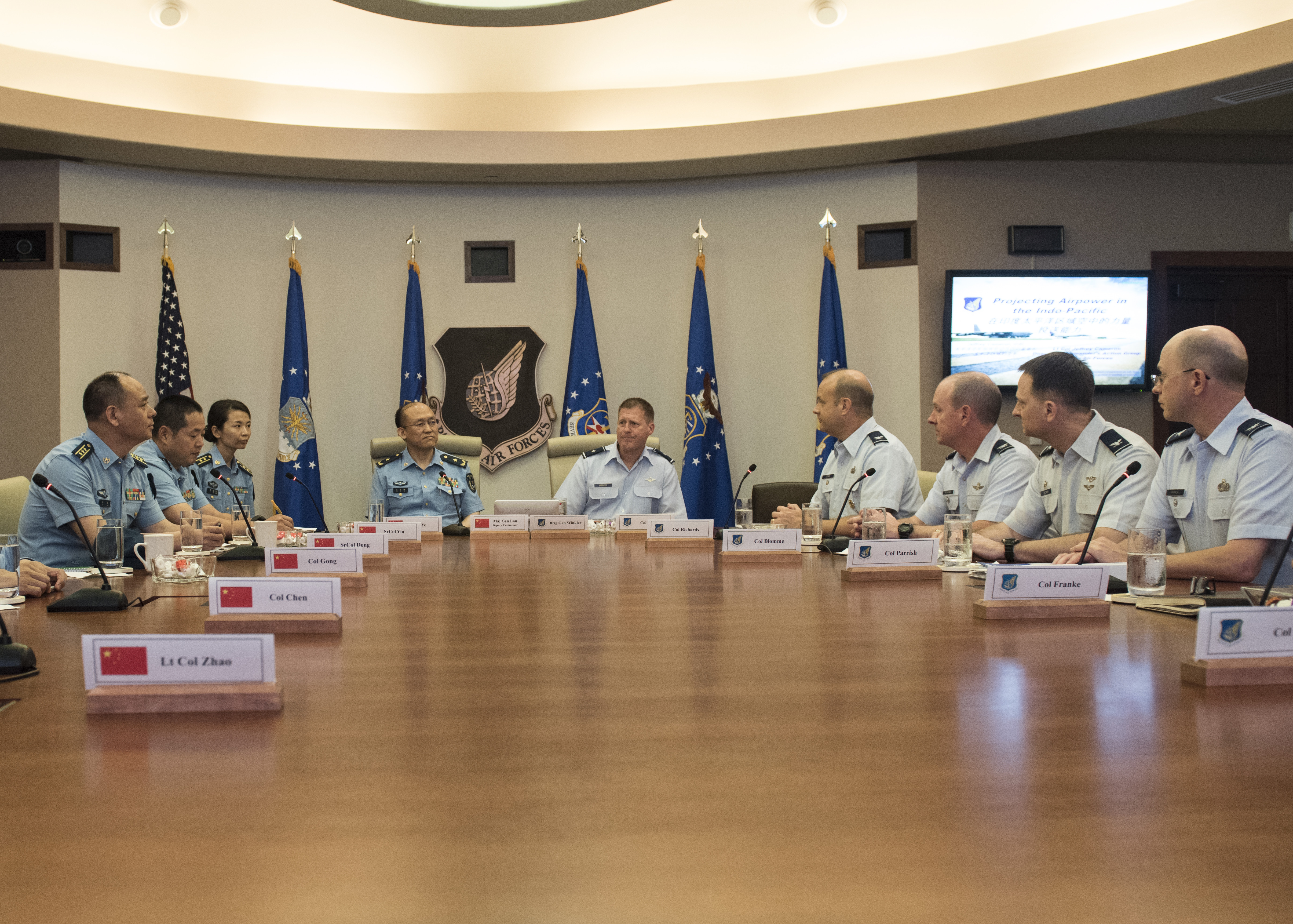 PLA Air Force Command College visits Headquarters PACAF during annual ...