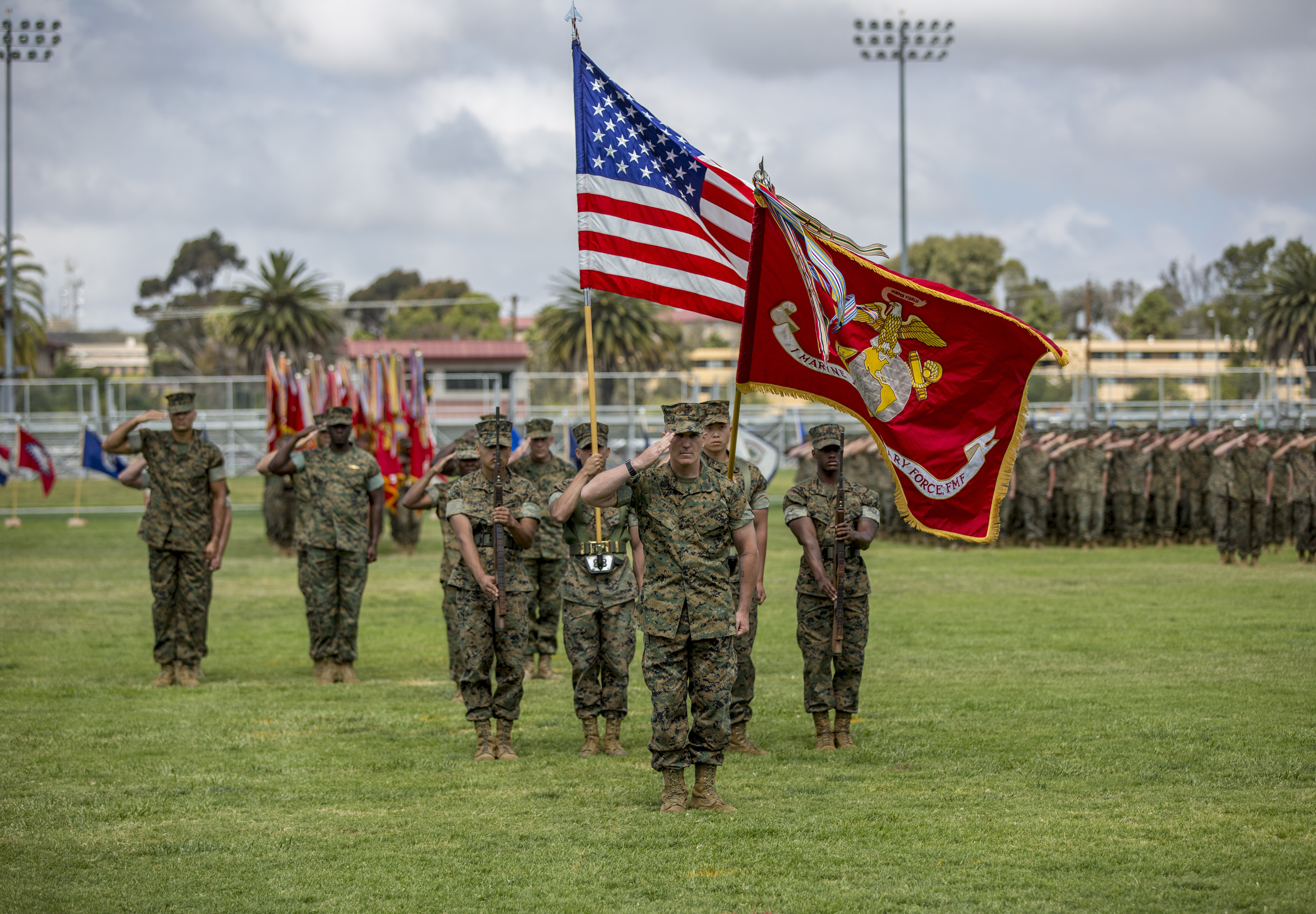 Sgt. Maj. Kasal passes on the sword of office > I Marine Expeditionary ...