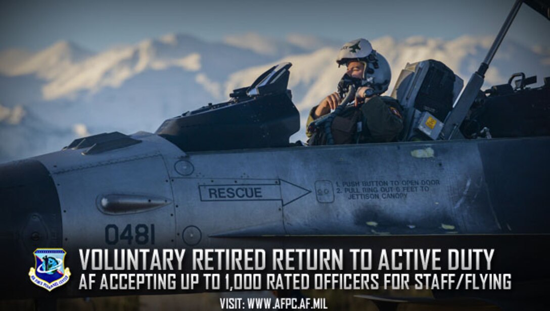 Retired Air Force rated officers welcomed back on active duty