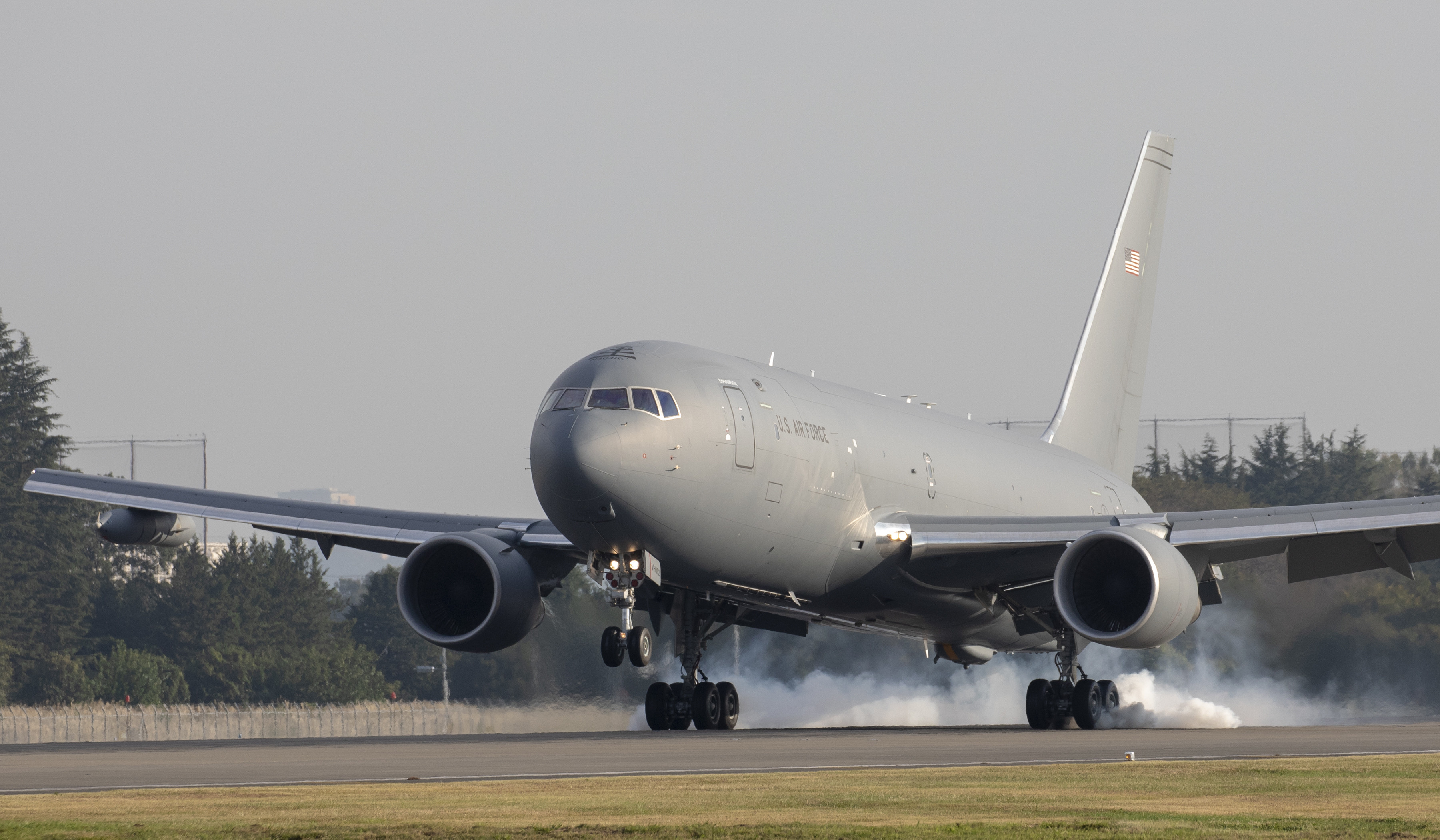 A Boeing KC-46 visits Yokota