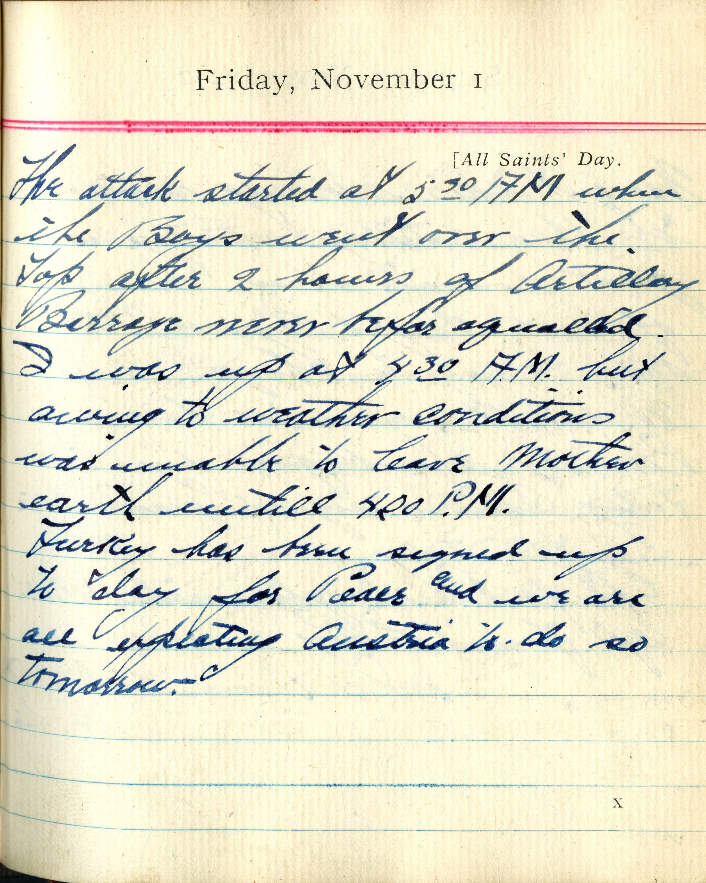 Eddie V. Rickenbacker WWI Diary > National Museum of the United States ...