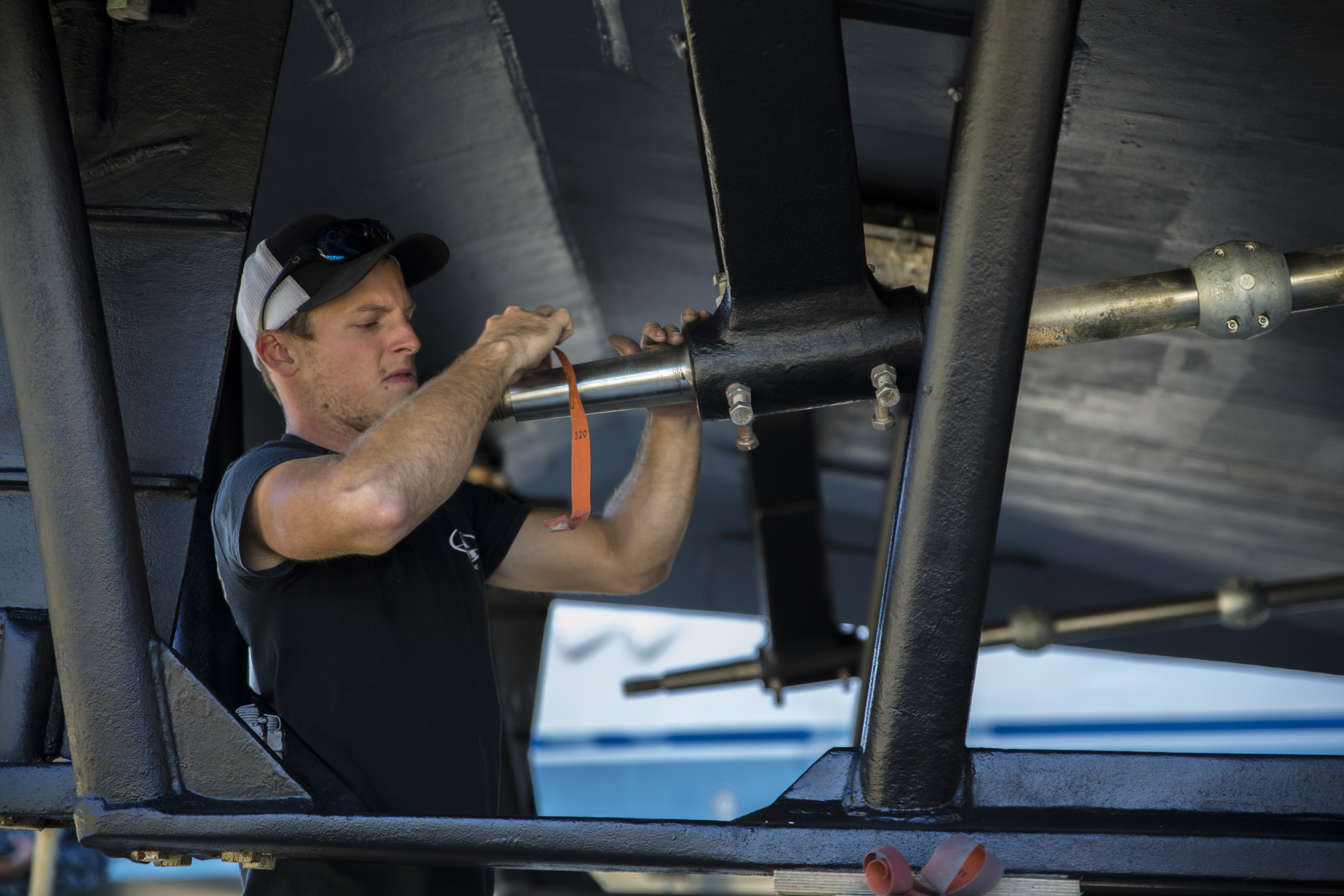 MCAS Cherry Point Navy Boat Docks conducts annual maintenance on 75 ...