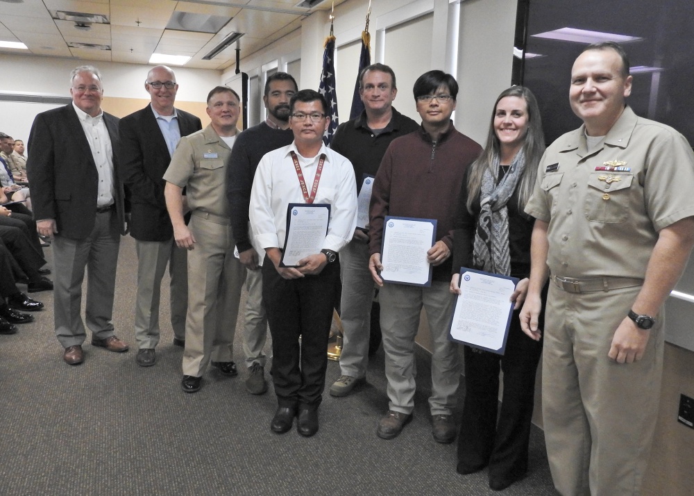 NSWC Commander and Executive Director present Awards after Hurricane ...
