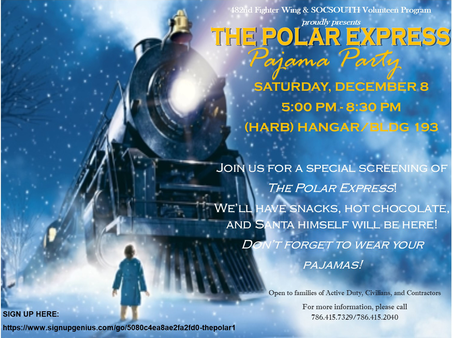 Polar Express Pajama Party > Homestead Air Reserve Base > Article Display