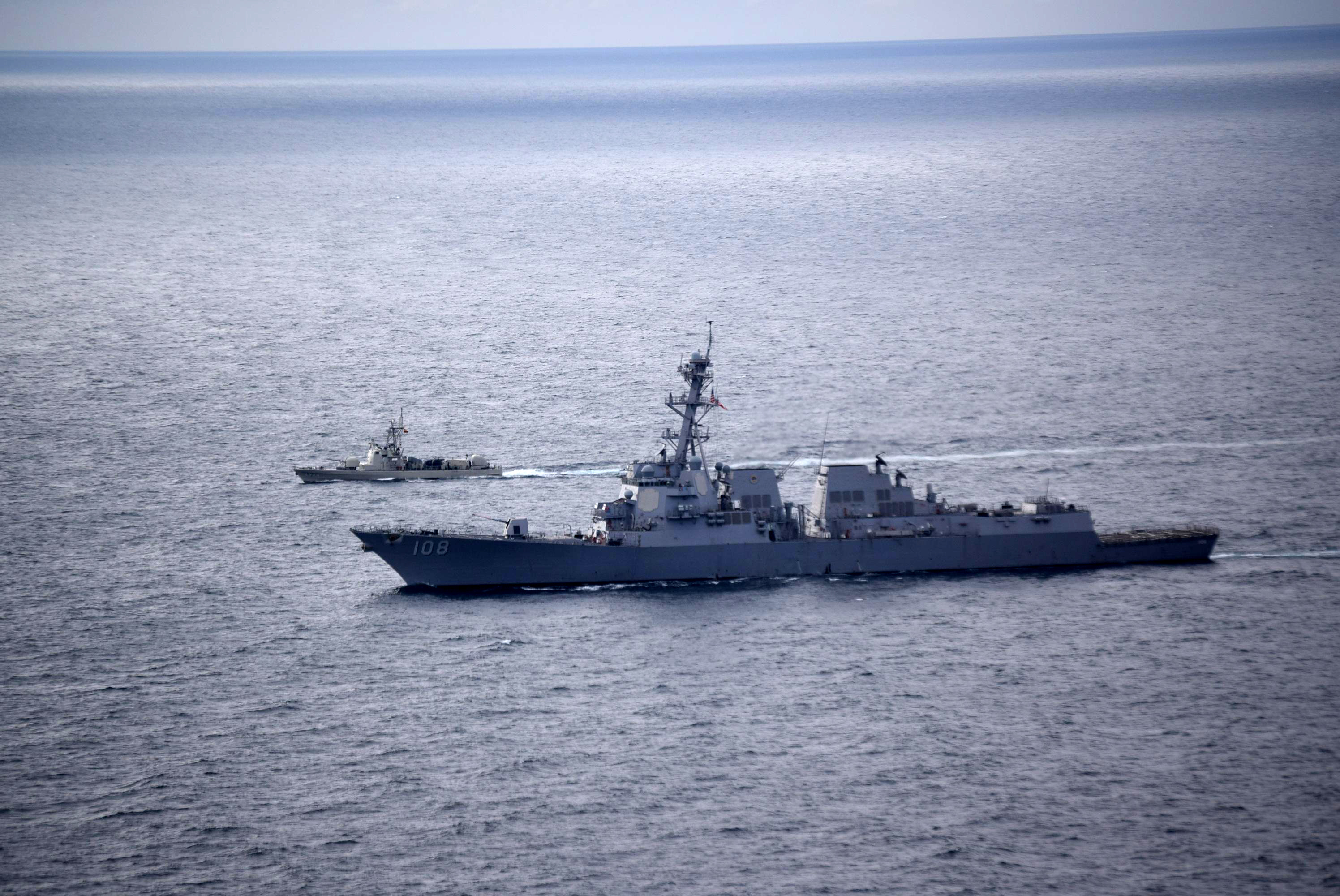 Sailors Aboard Wayne E. Meyer Conduct Fisheries Patrol Exercise with US ...