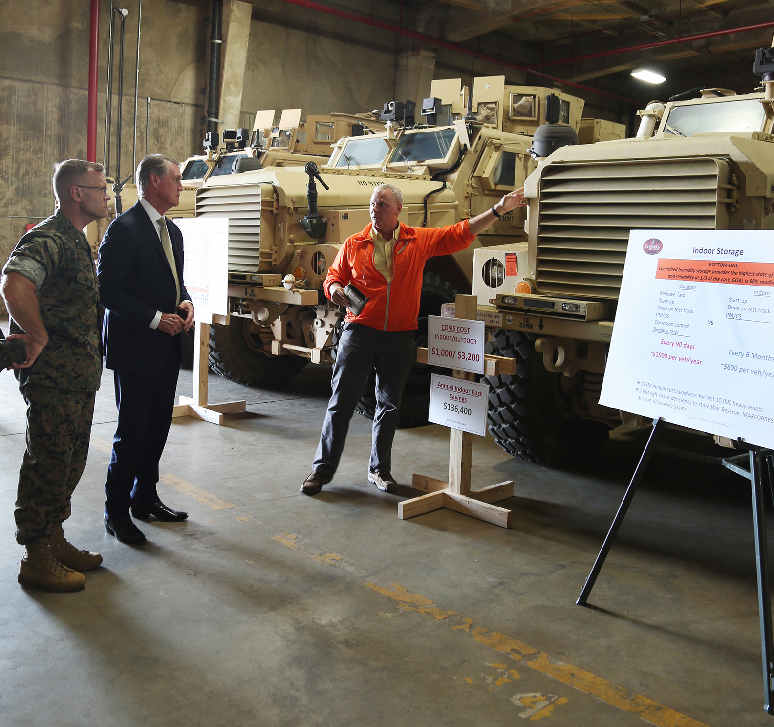 Senator David Perdue tours Marine Corps Logistics Command