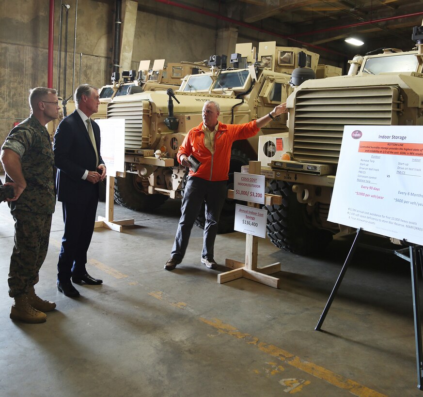Senator David Perdue tours Marine Corps Logistics Command