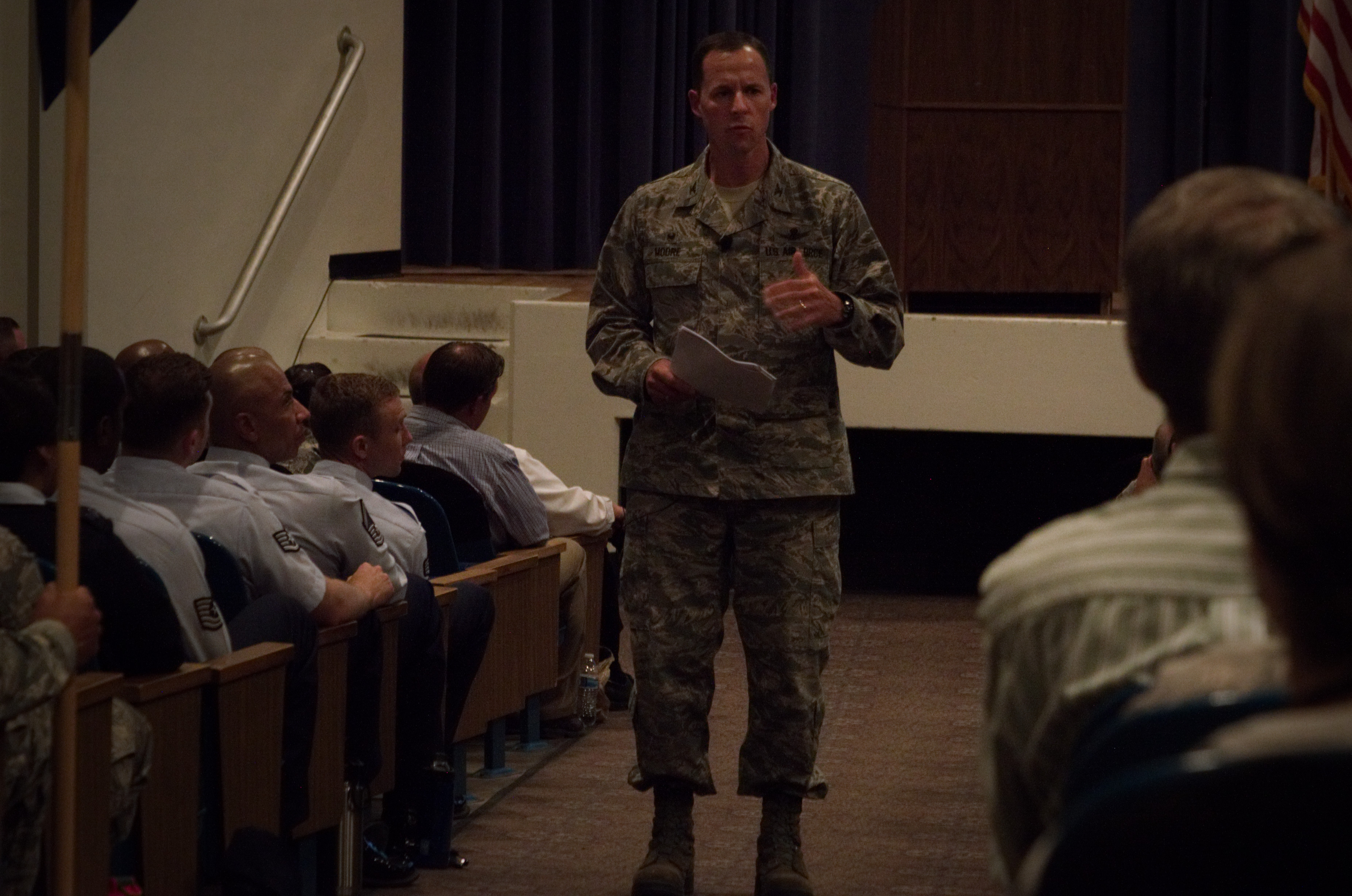 Col. Moore highlights mission, culture at Commander’s Call > Peterson ...