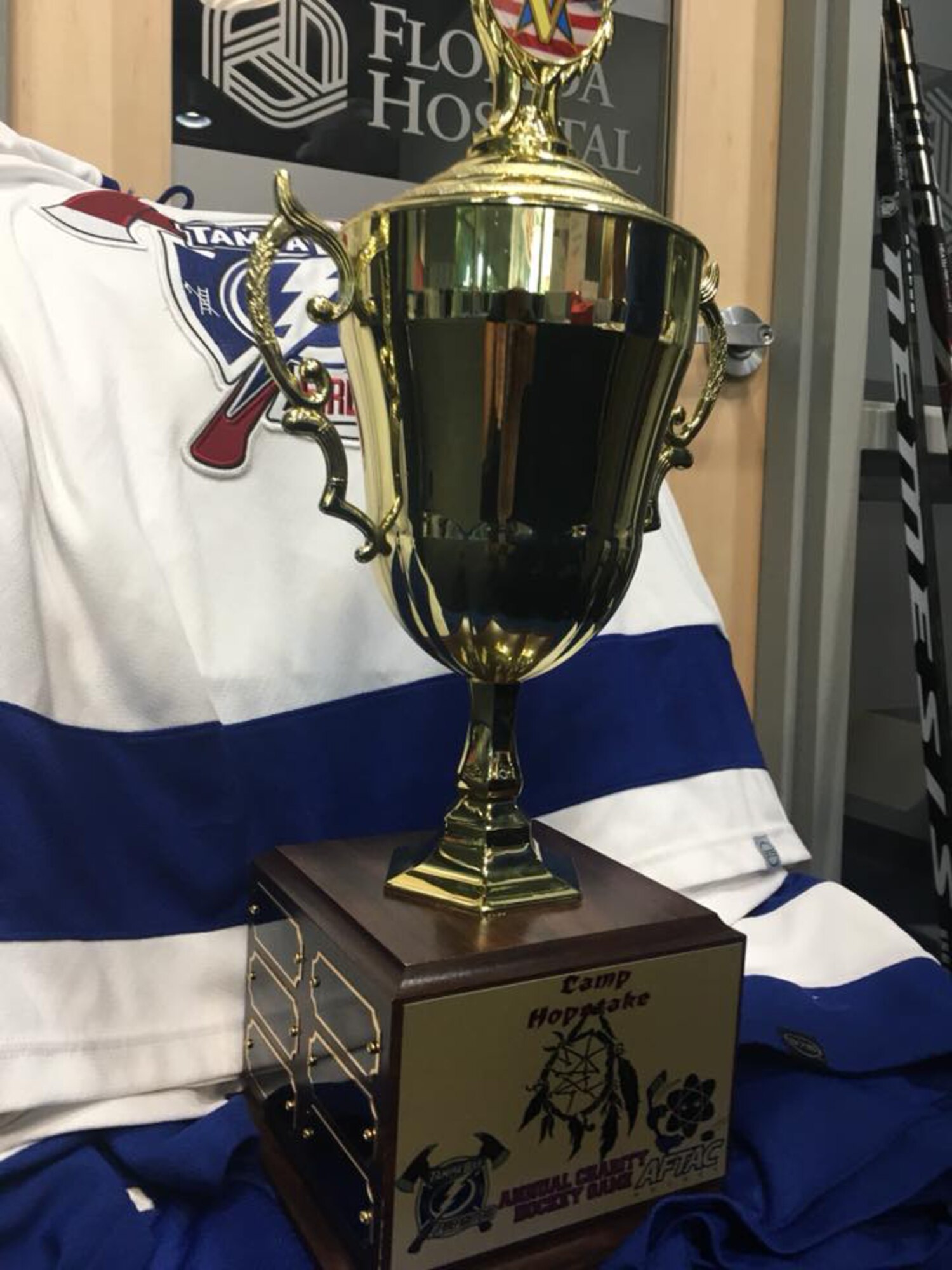 AFTAC Hockey takes trophy at charity match > Sixteenth Air Force (Air ...