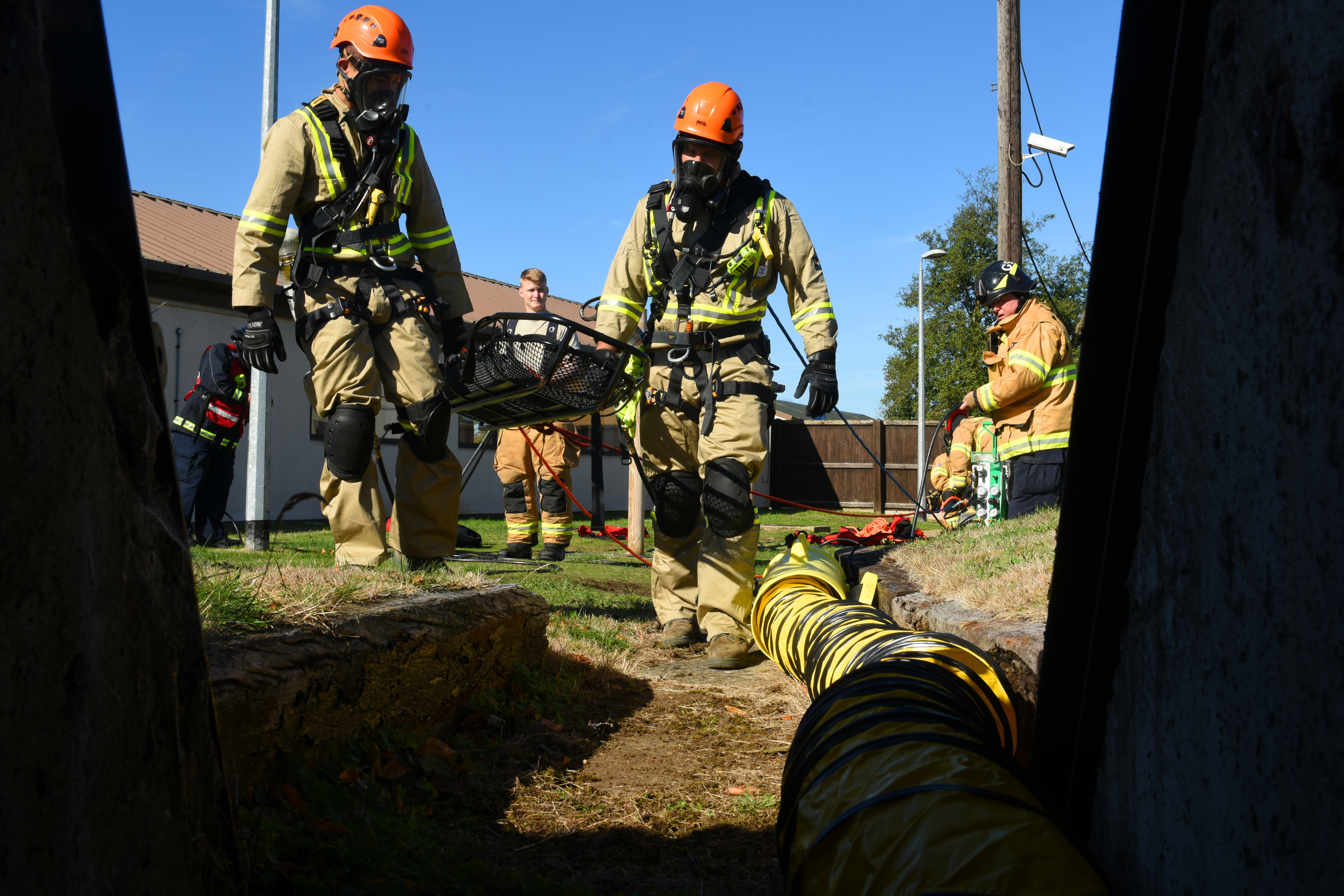 48th CES Firefighters conduct confined space training > Royal Air Force ...
