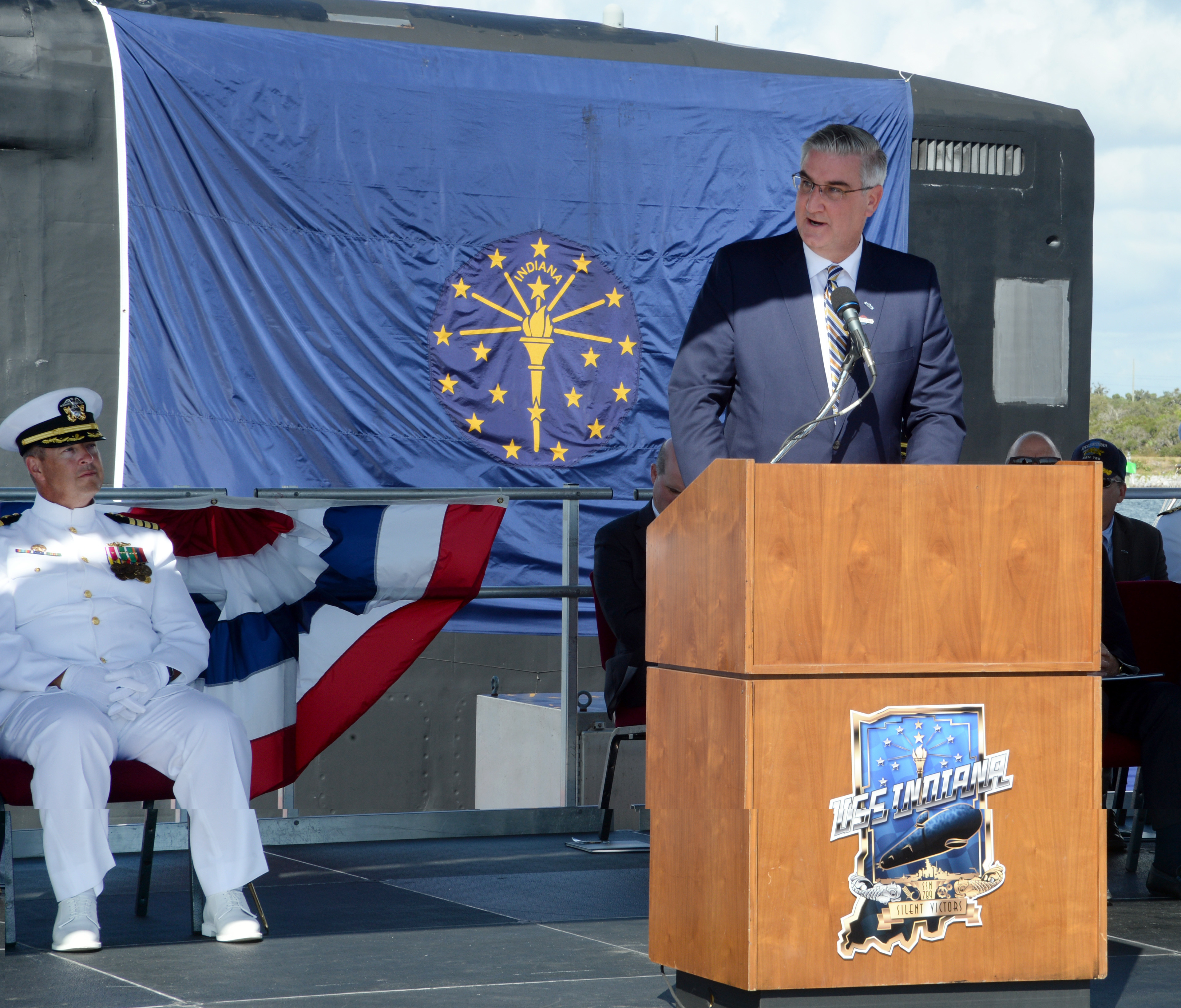 USS Indiana Brought to Life, Commissioned in Port Canaveral > United ...