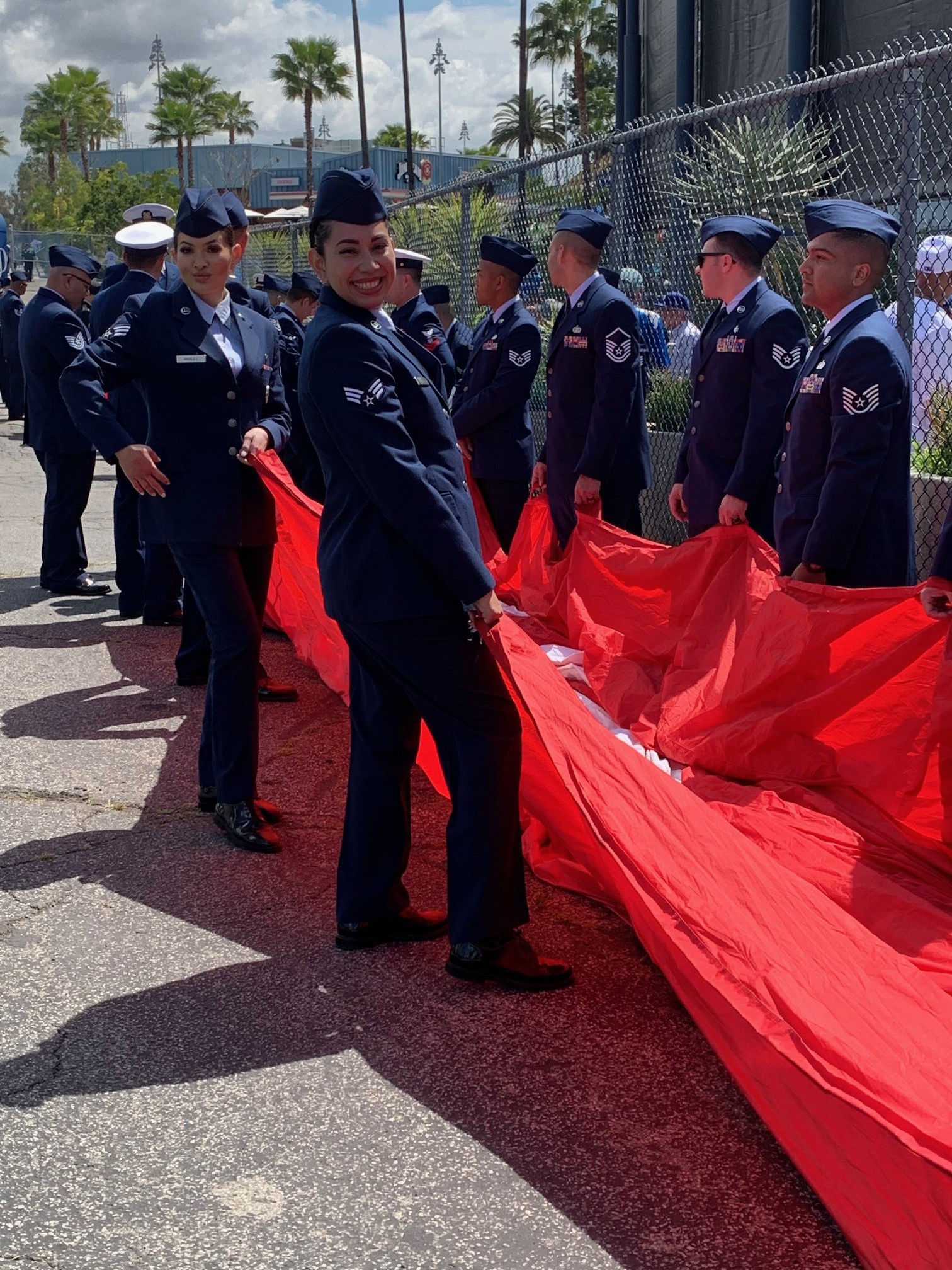 Team March Waves Old Glory on Dodger’s Opening Day > March Air Reserve ...