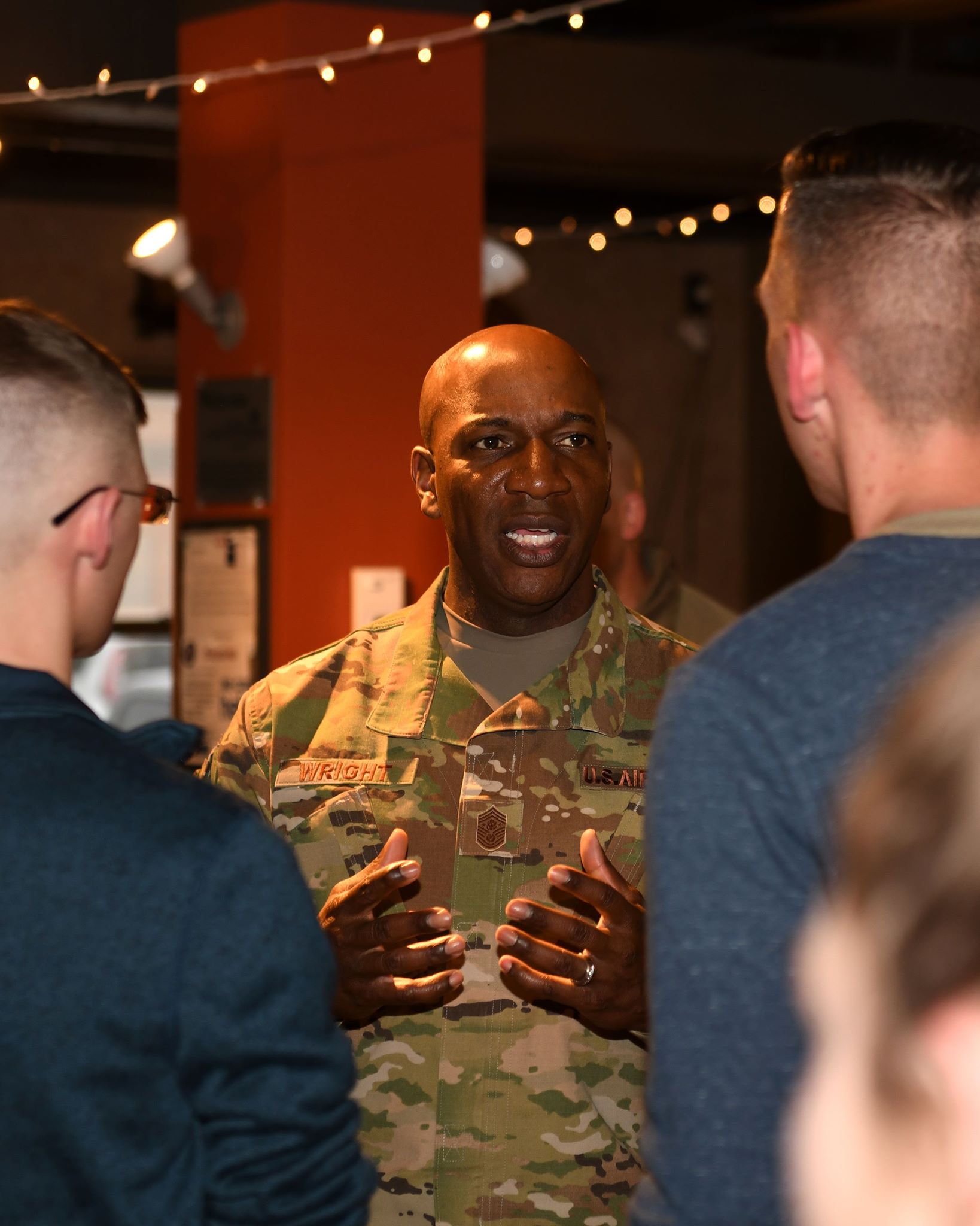 Chief Wright visits, interacts with Airmen > Peterson and Schriever ...