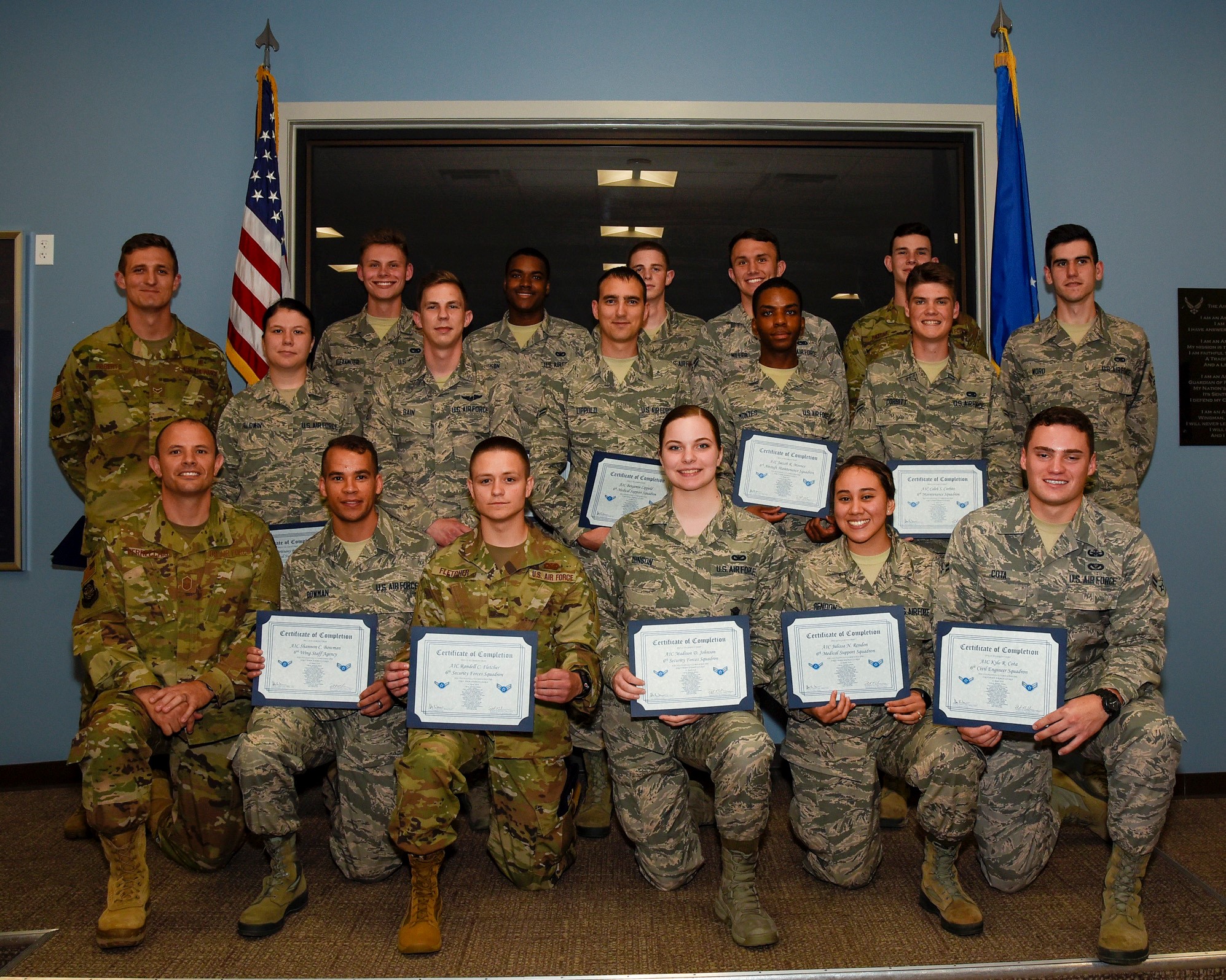 Graduating class of first term Airmen