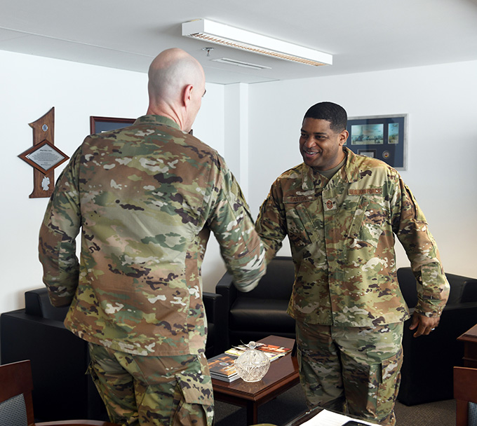 ANG Command Chief meets with incoming EUCOM SEL at USAFE HQ > 165th ...