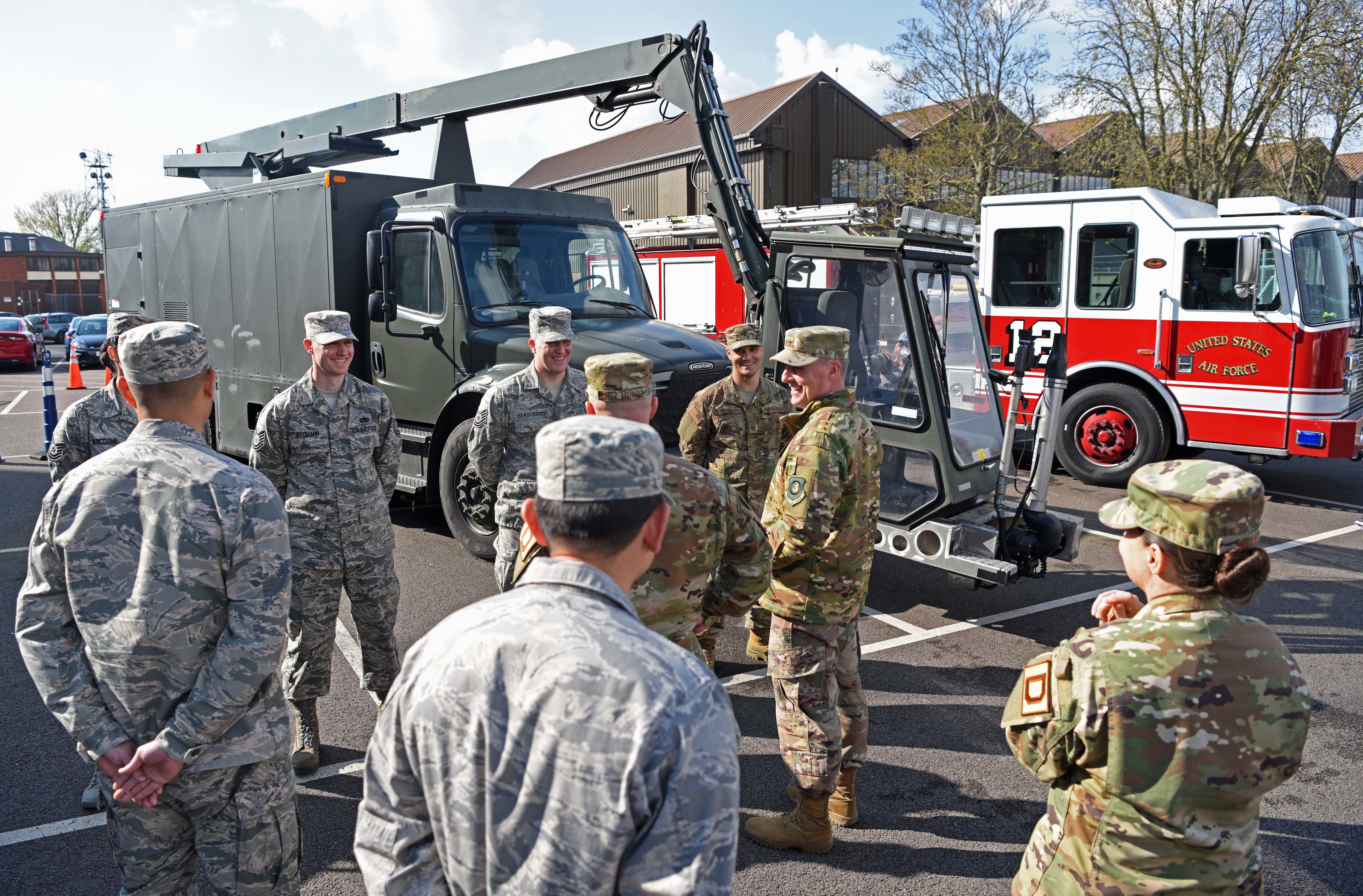 Third Air Force Commander, Command Chief visit RAF Mildenhall Airmen ...