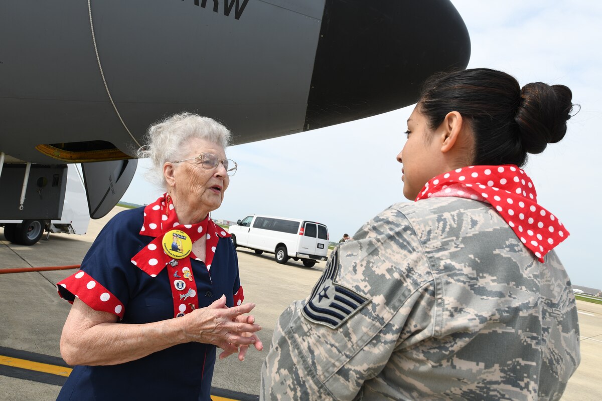 Mae Krier “Rosie the Riveter” visits the 459th ARW > Fairchild Air ...