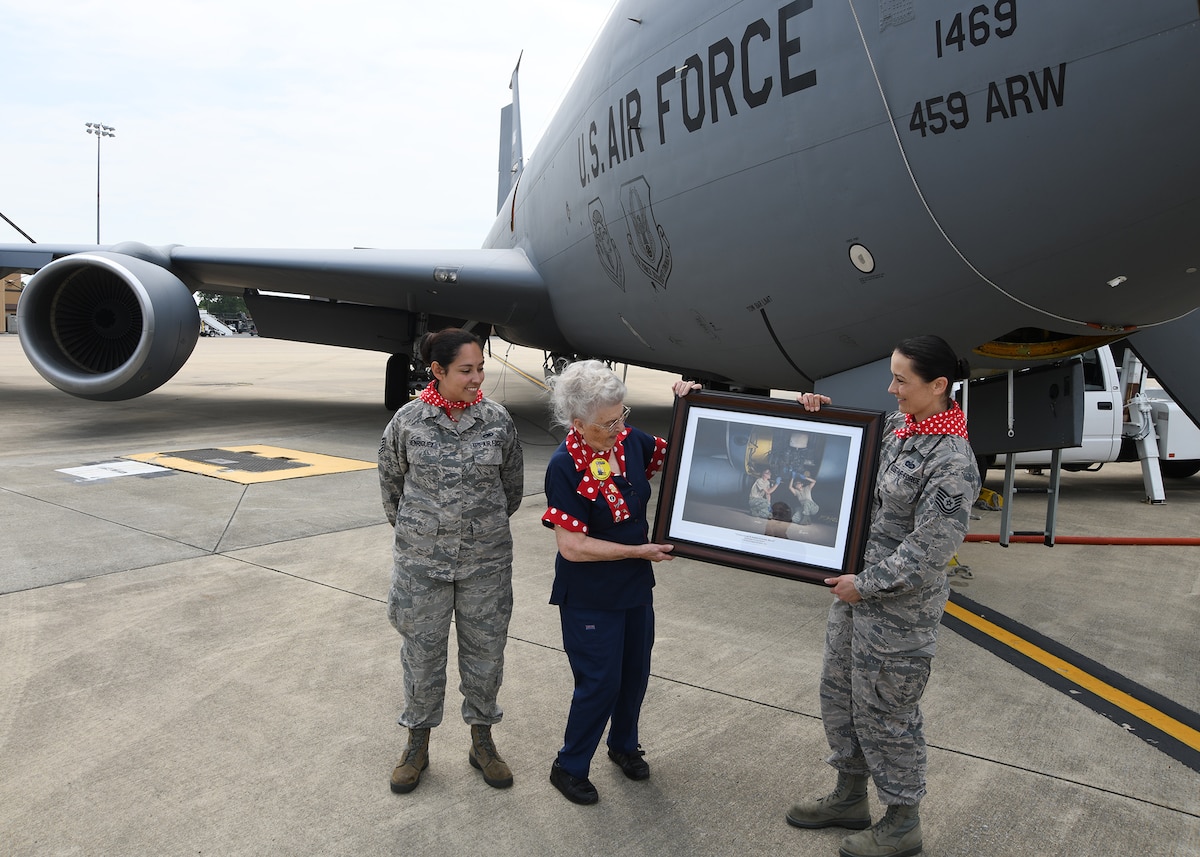 Mae Krier “Rosie the Riveter” visits the 459th ARW > Fairchild Air ...