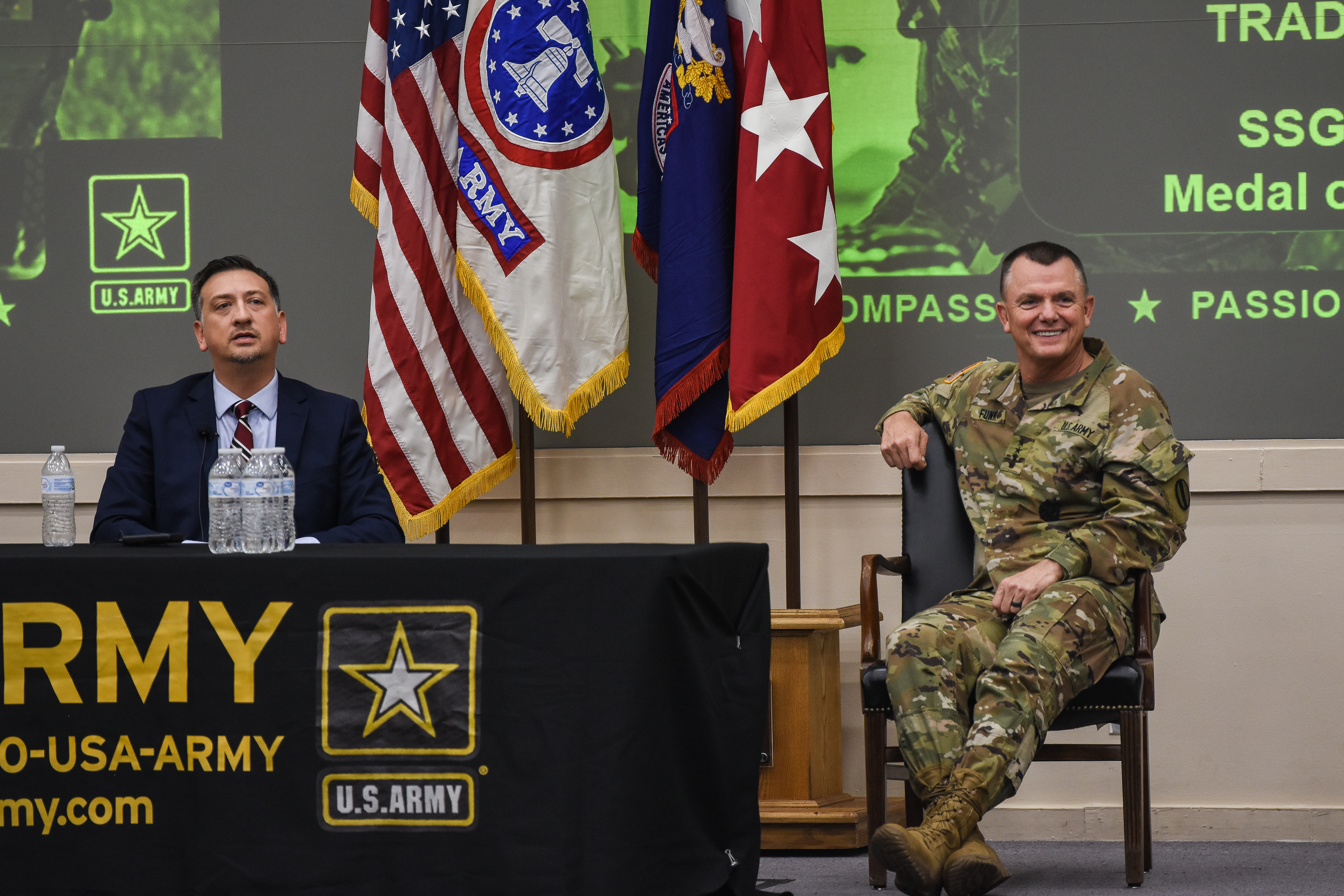 TRADOC CG and Medal of Honor Recipient Answer Questions from RRC Students