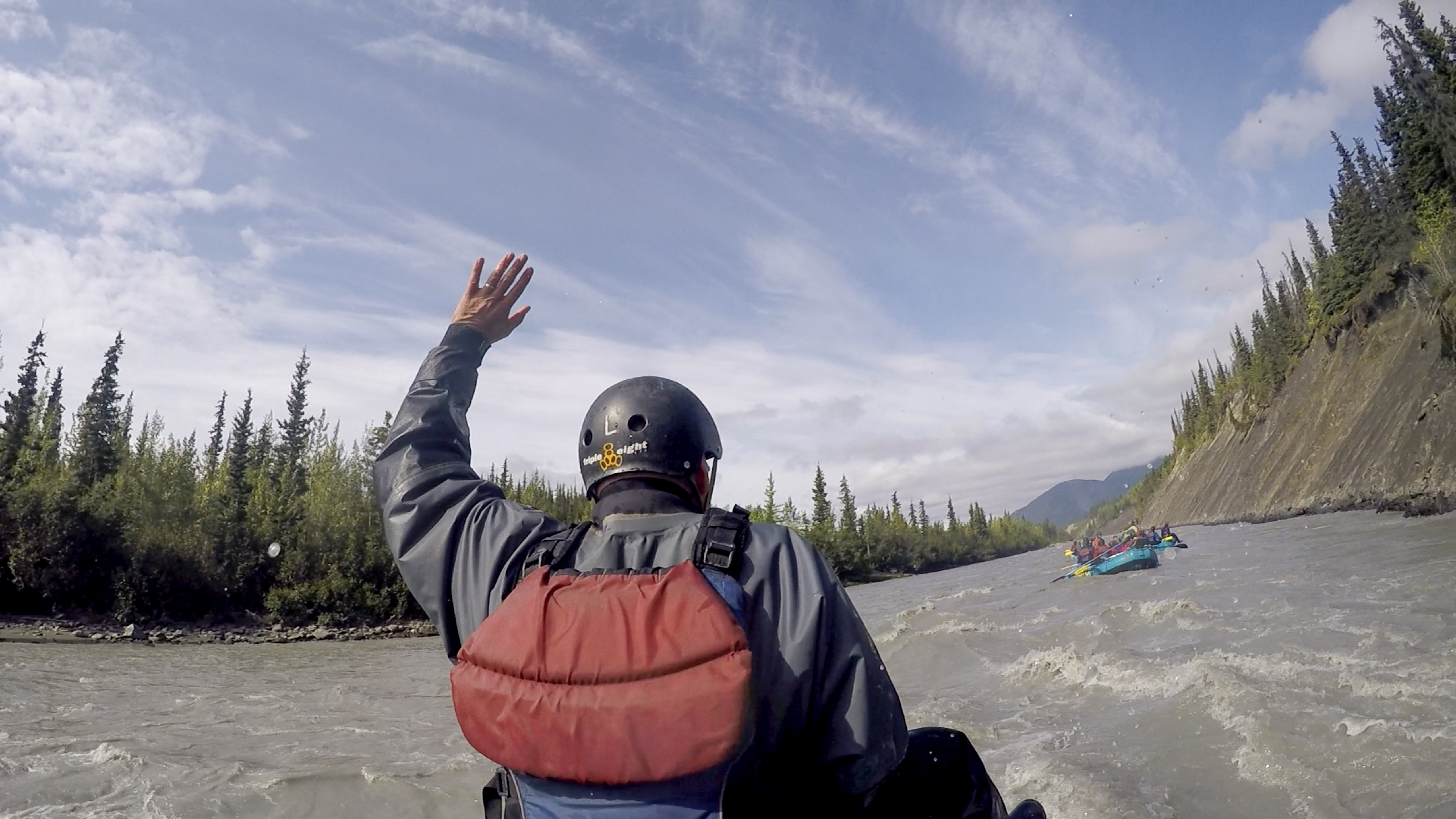 Whitewater rafting and glacier hiking with Task Force True North