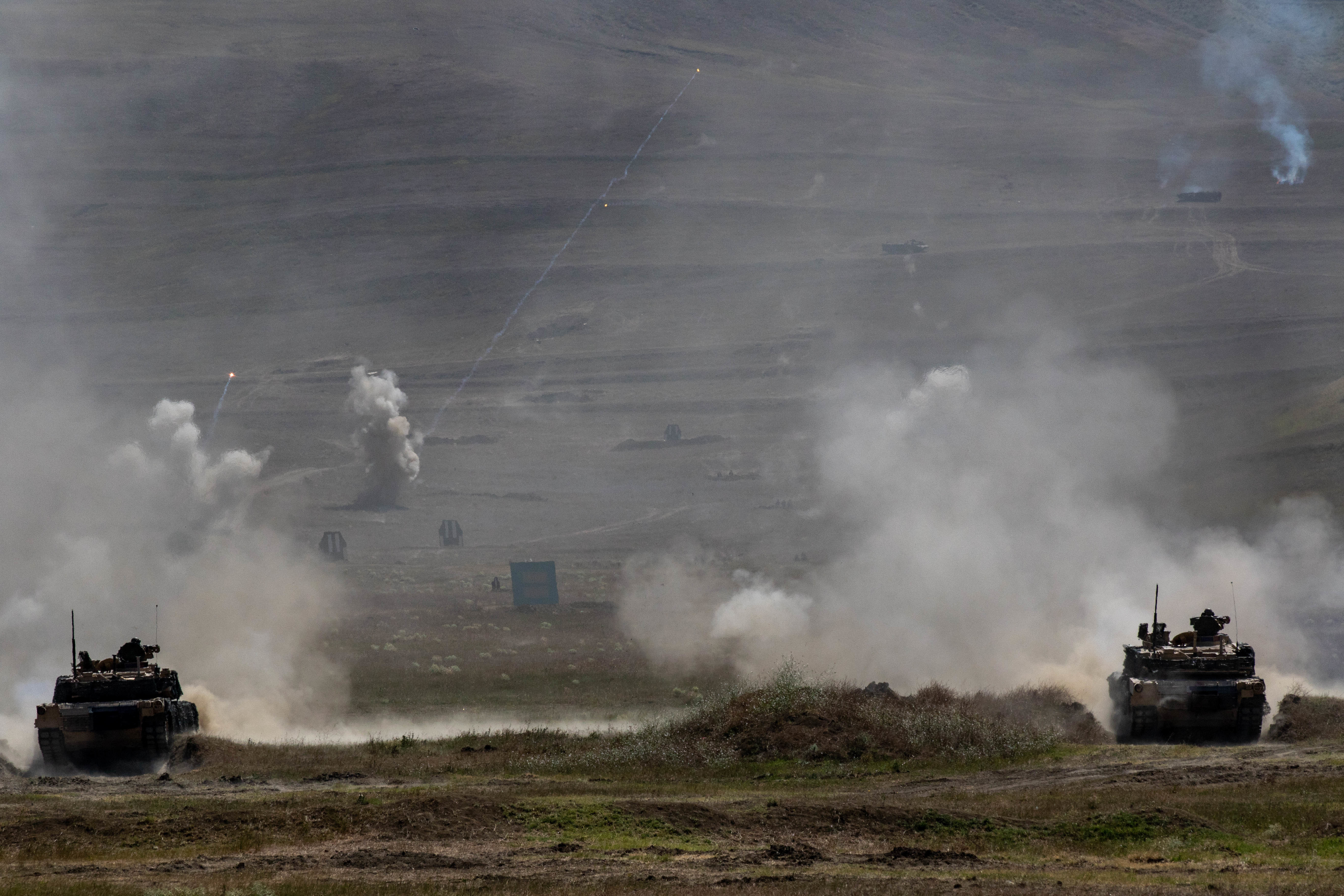 The final live-fire range during exercise Agile Spirit
