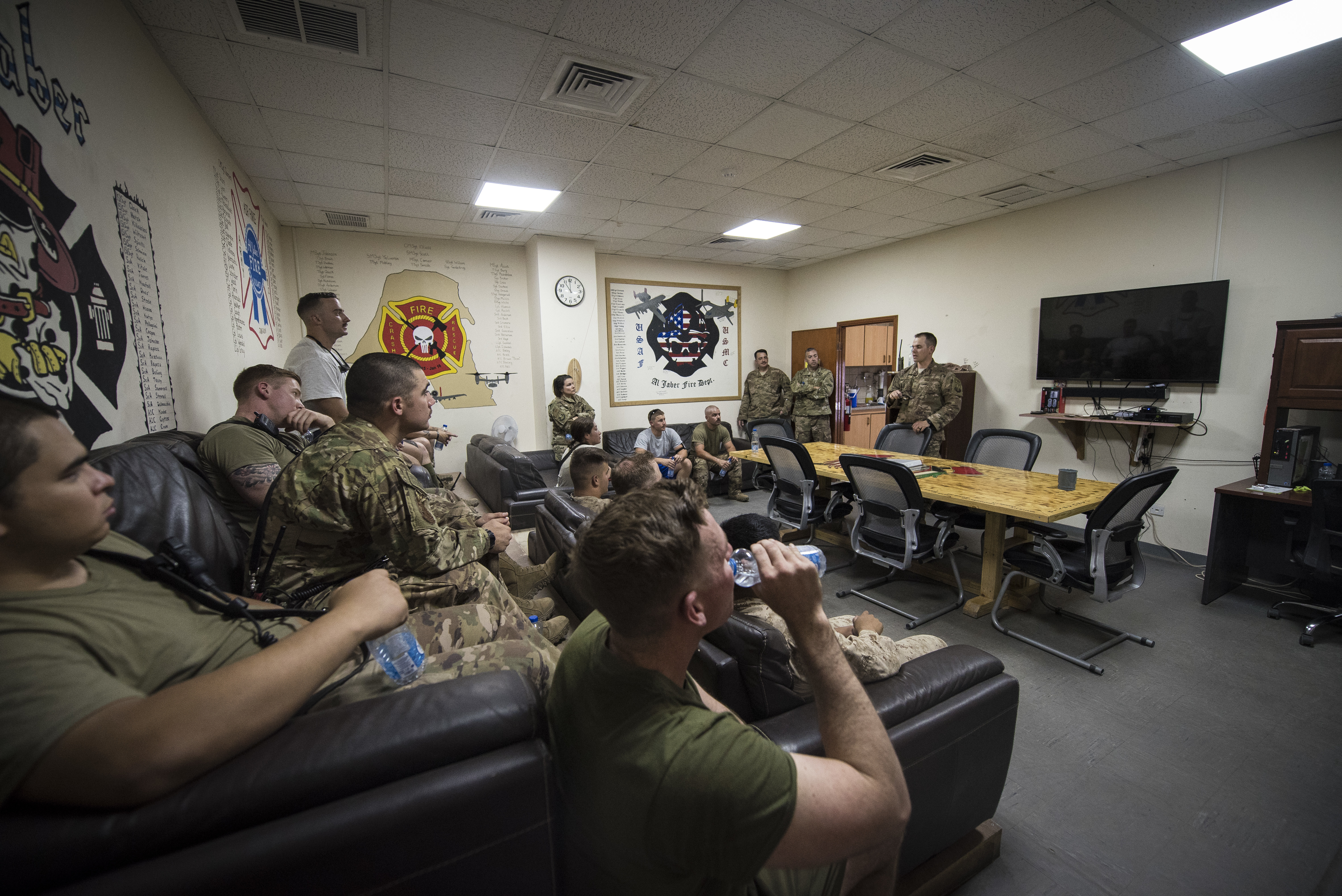 407th ECES builds joint firefighting foundation during airfield ...