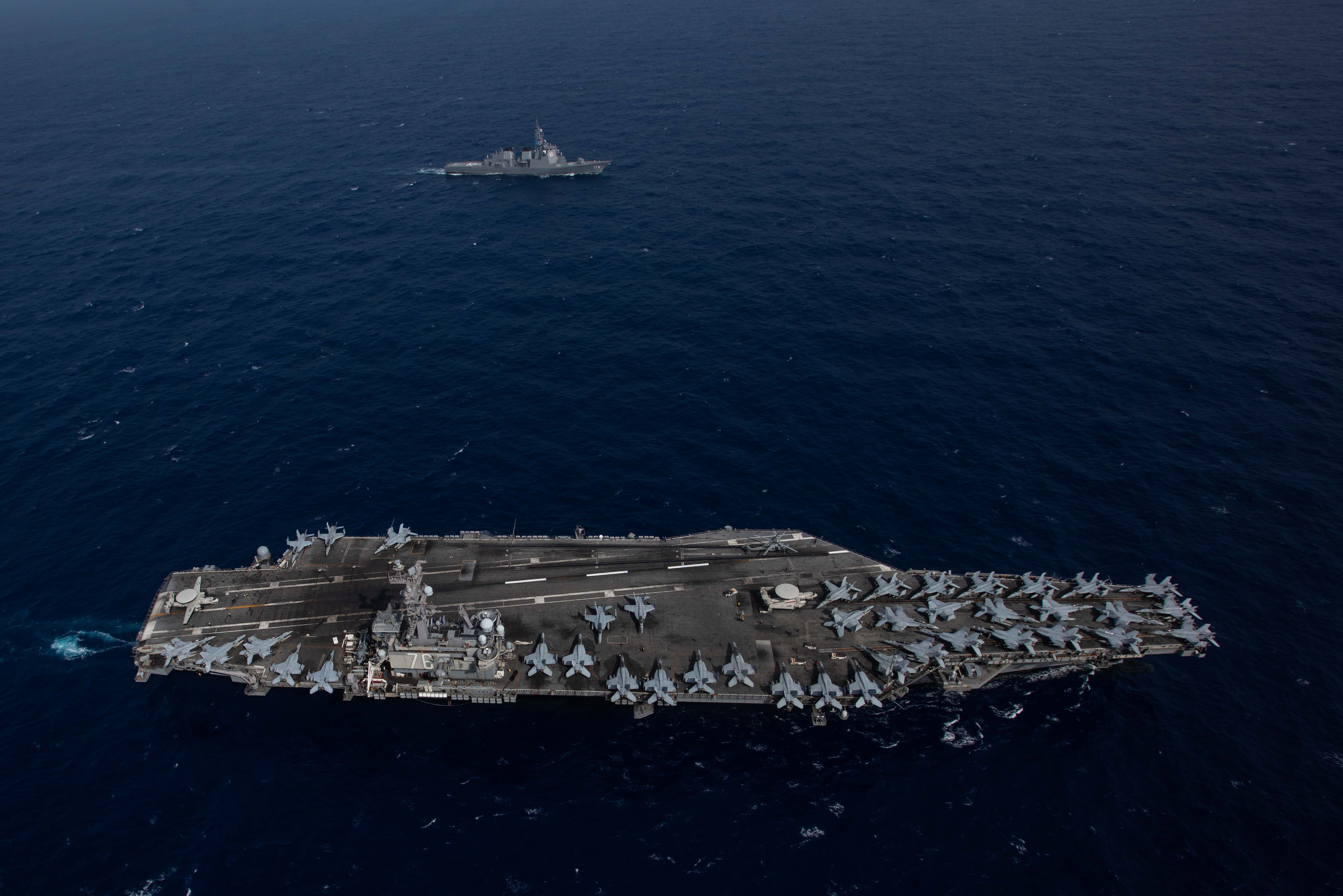 Ronald Reagan Carrier Strike Group, JMSDF Conduct Combined Operations ...