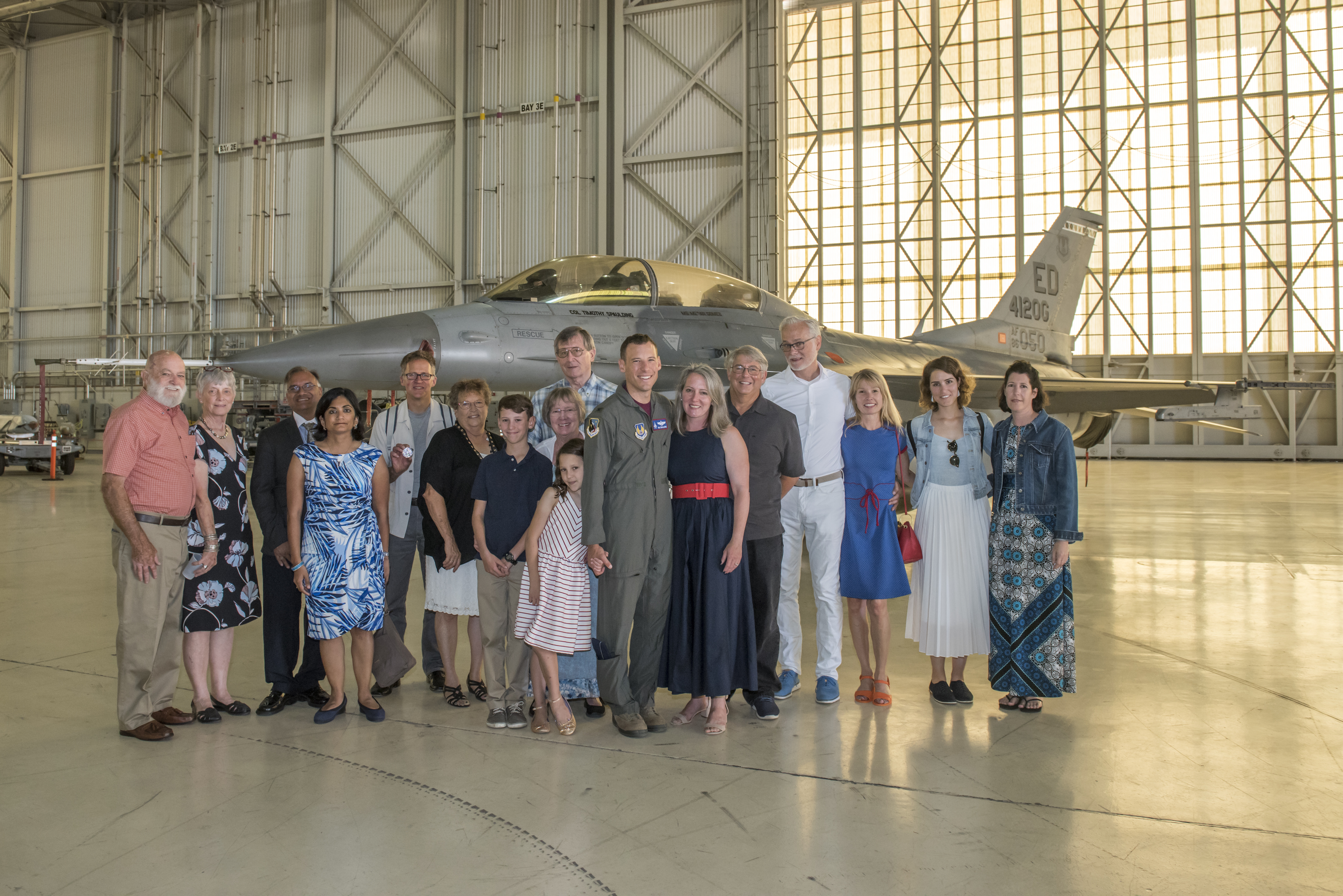 Family of Col. Timothy J. Spaulding gather to take a photo