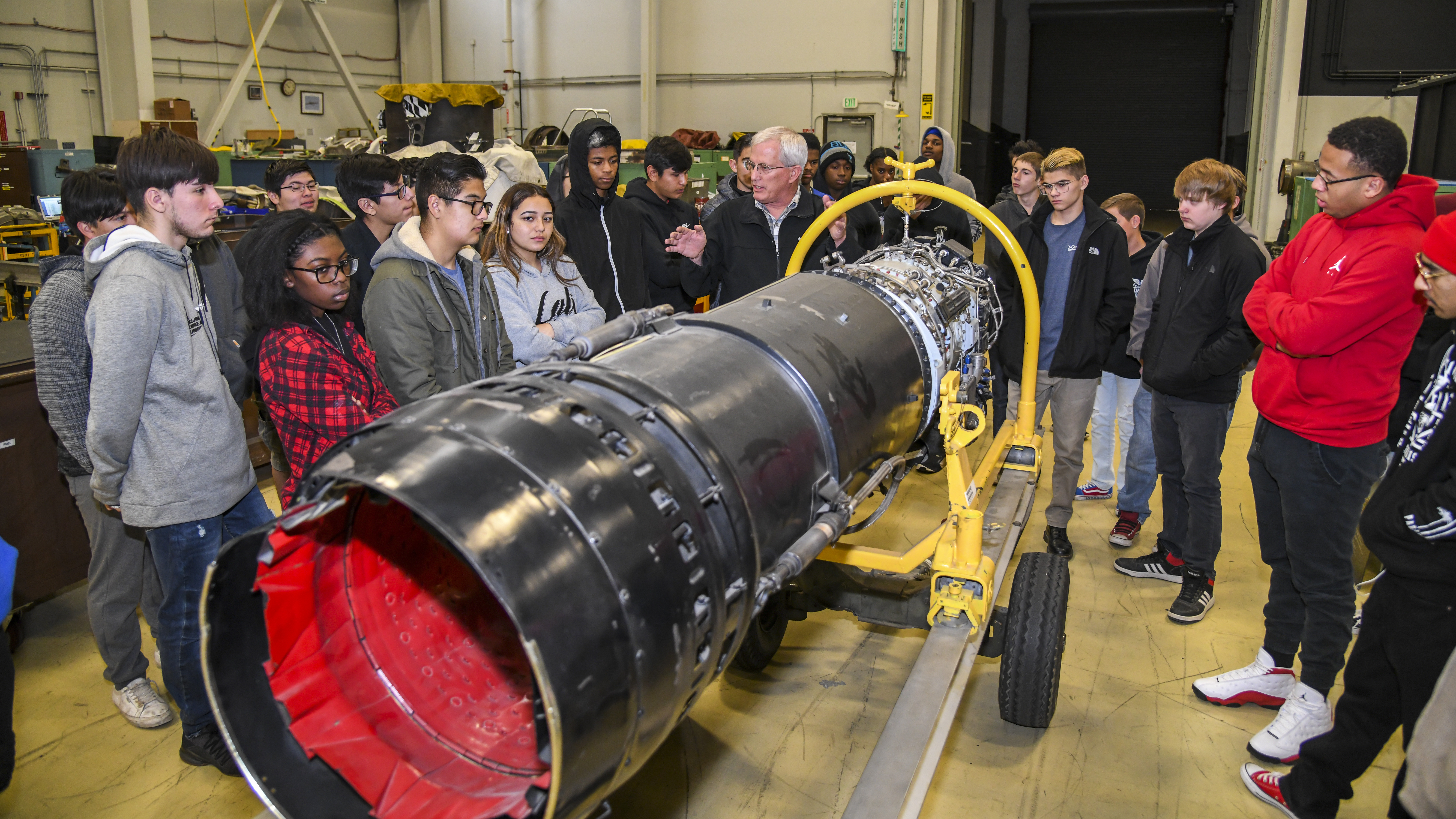 Investing in the future: 412th MXS hosts high school students on tour ...