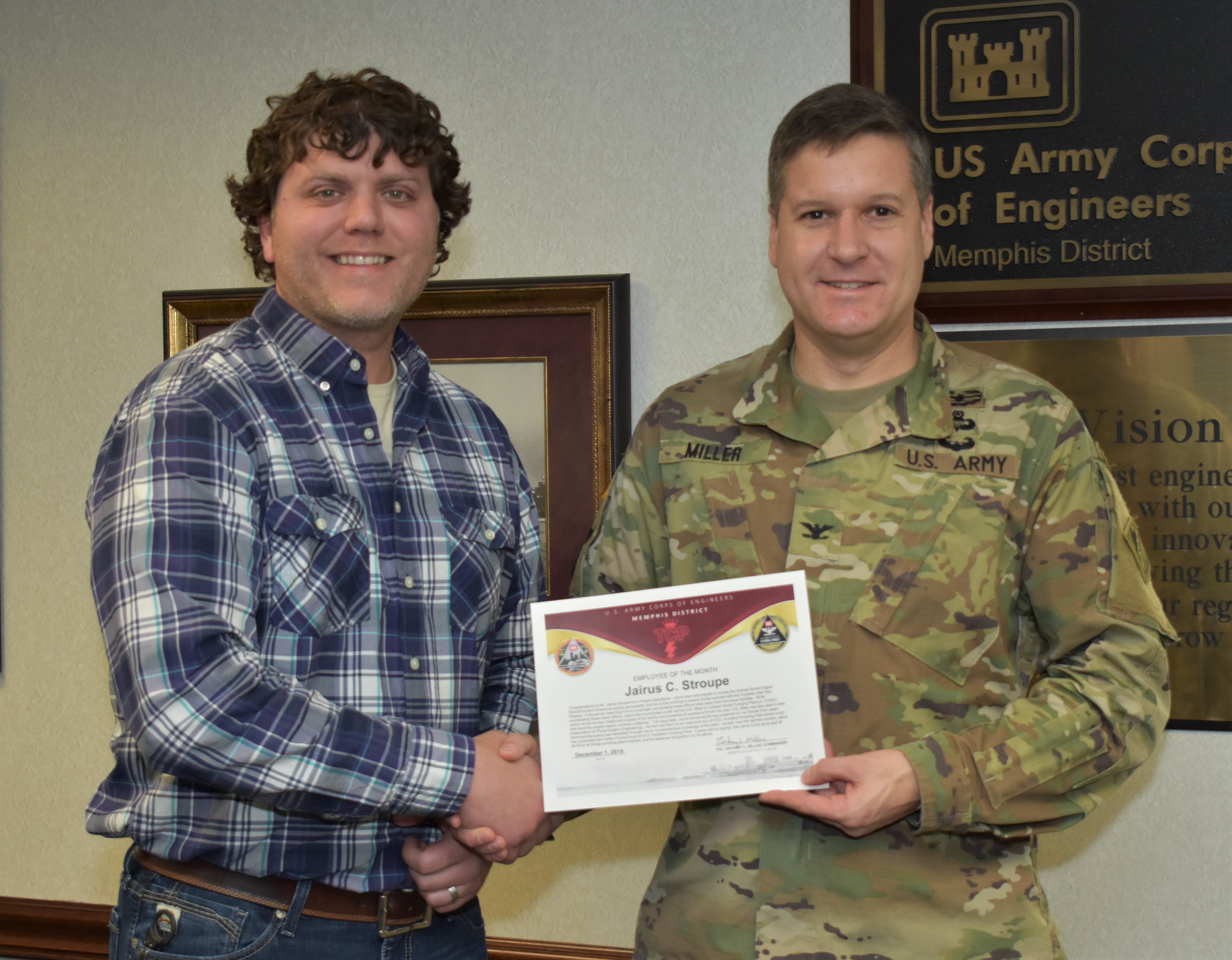 Stroupe is November Employee of the Month > Memphis District > News Stories