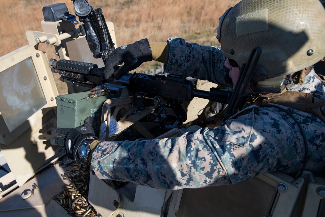 2nd ANGLICO conducts a vehicle mounted live-fire range