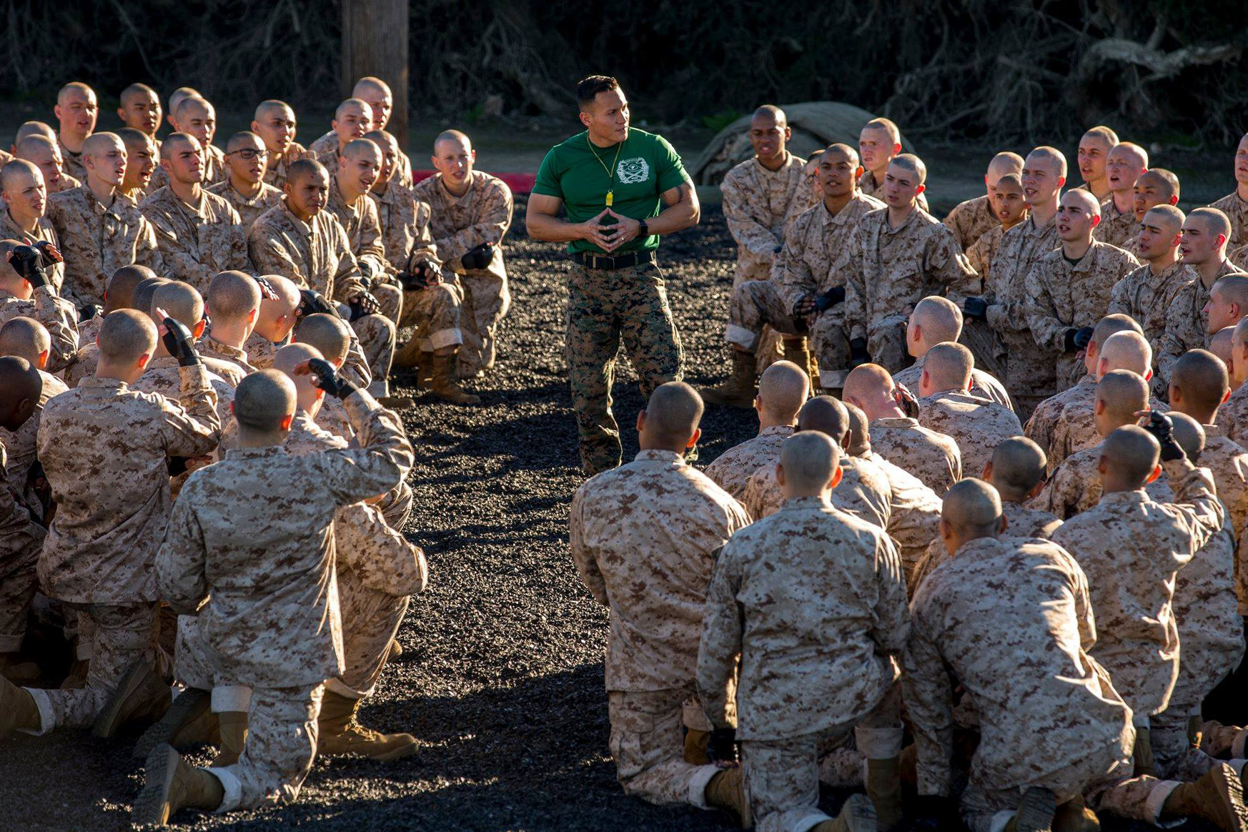 Staff Sgt. Eduardo Rodriguez, drill instructor, with Instructional ...