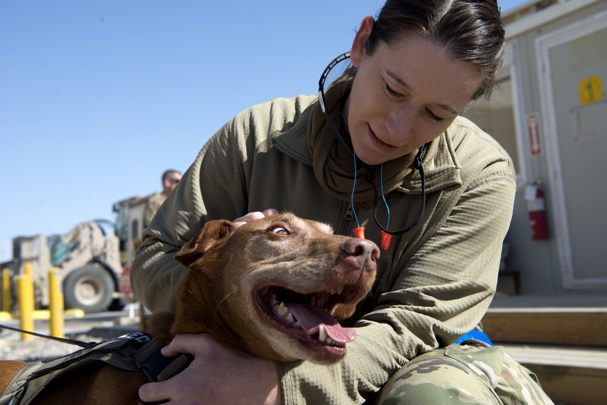 Army therapy dog visits maintenance Airmen > Vance Air Force Base ...