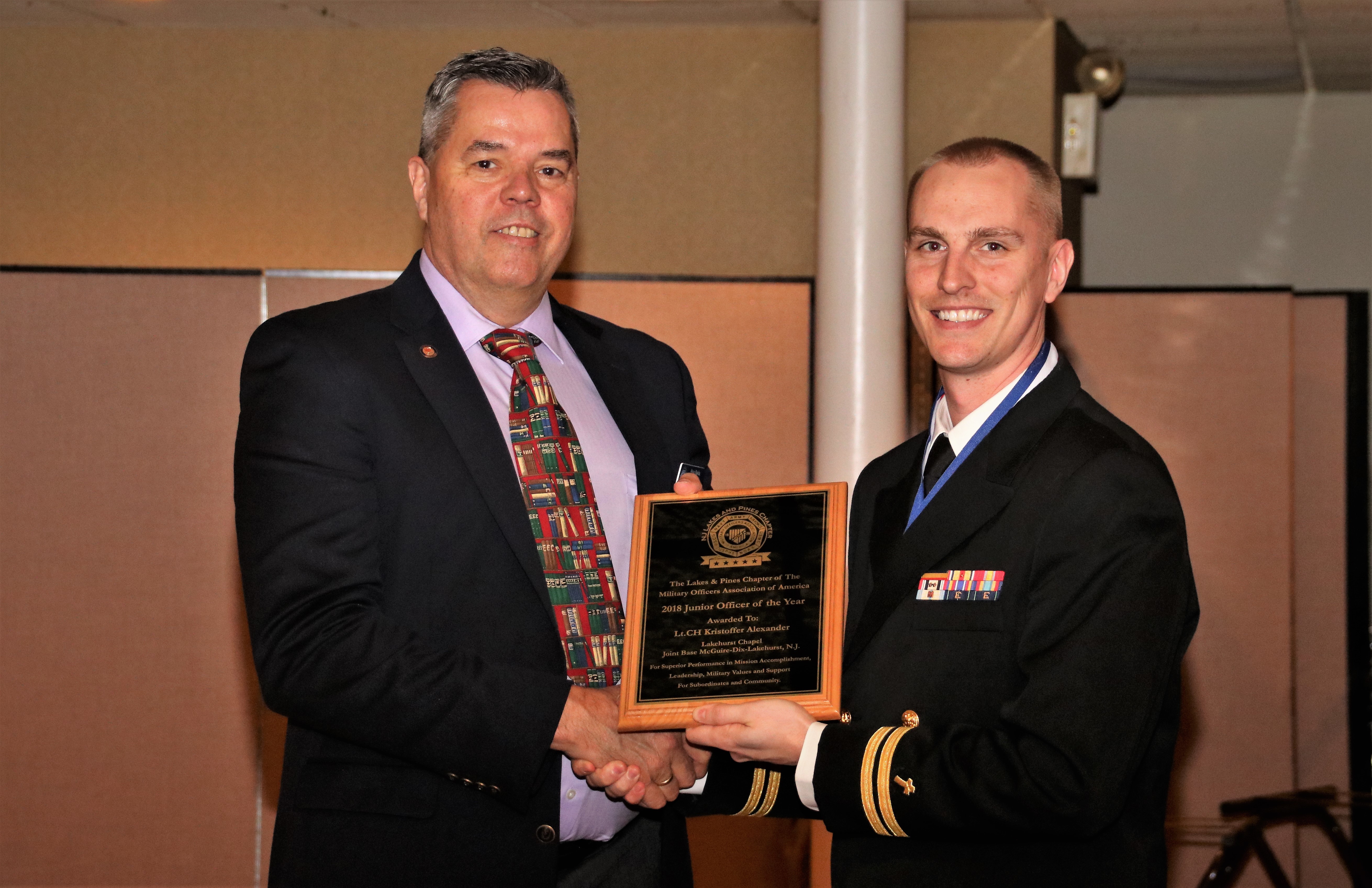 Navy chaplain receives Military Officers Association of America Junior ...