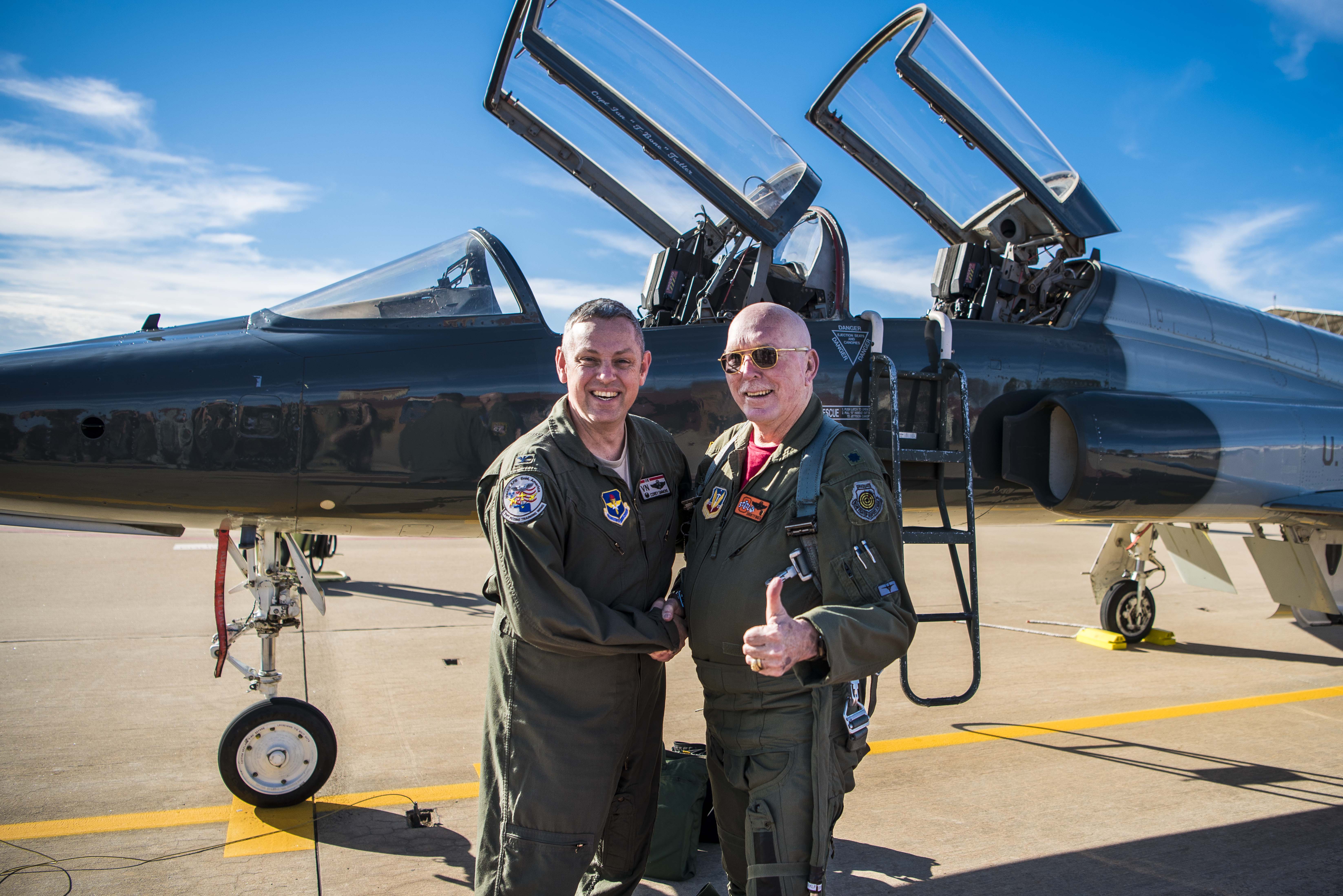 Vietnam War combat pilot takes training ride in T-38 > Vance Air Force ...