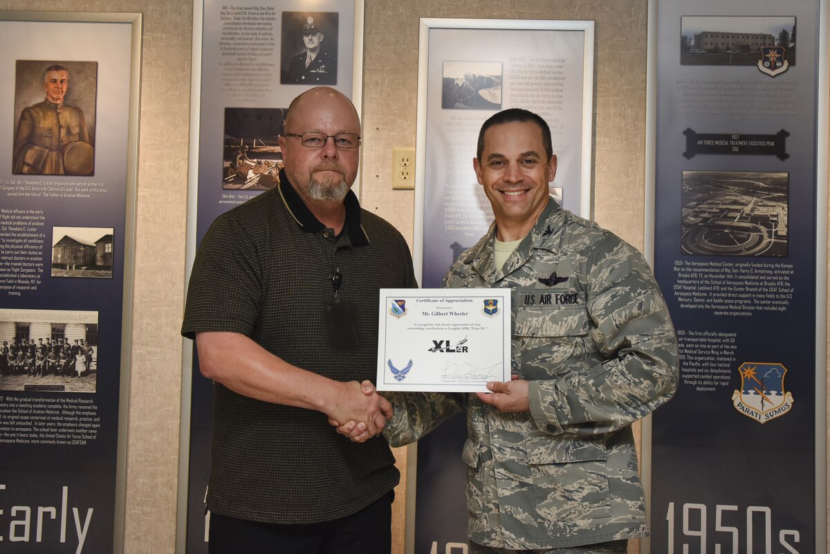 XLer of the Week: Gilbert Wheeler > Laughlin Air Force Base > Display