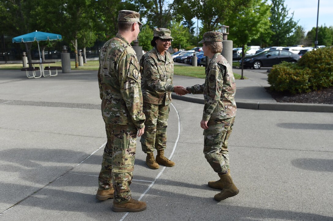 AMC leadership visits JBLM, drives home message of readiness, innovation