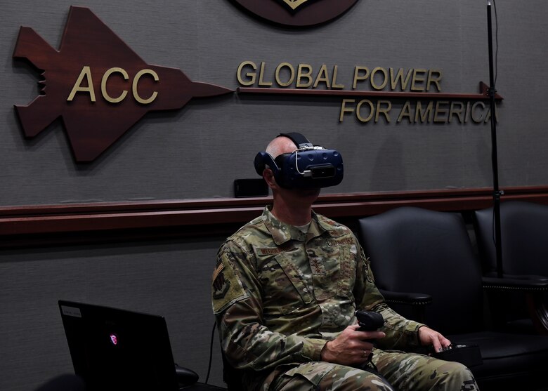 Rescue helicopter pilots showcase VR capability to ACC leadership ...