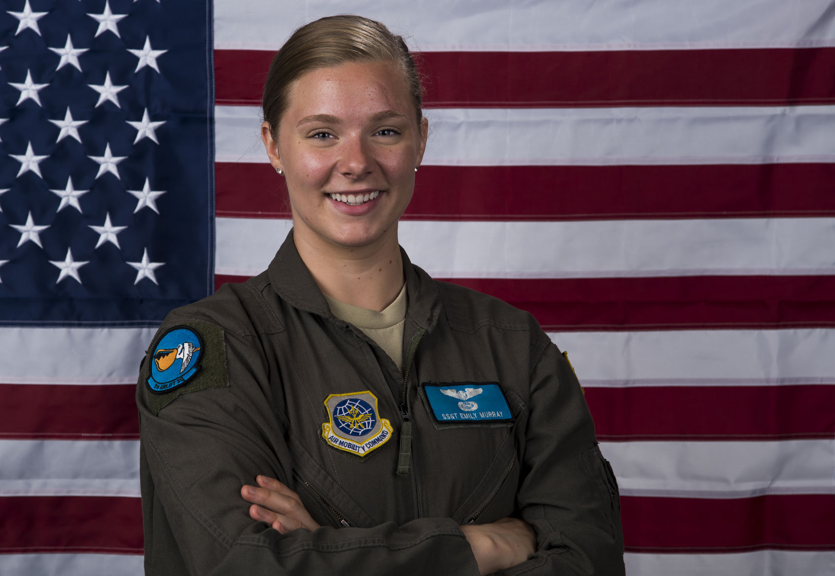 Flight enginner Staff Sgt. Emily Murray