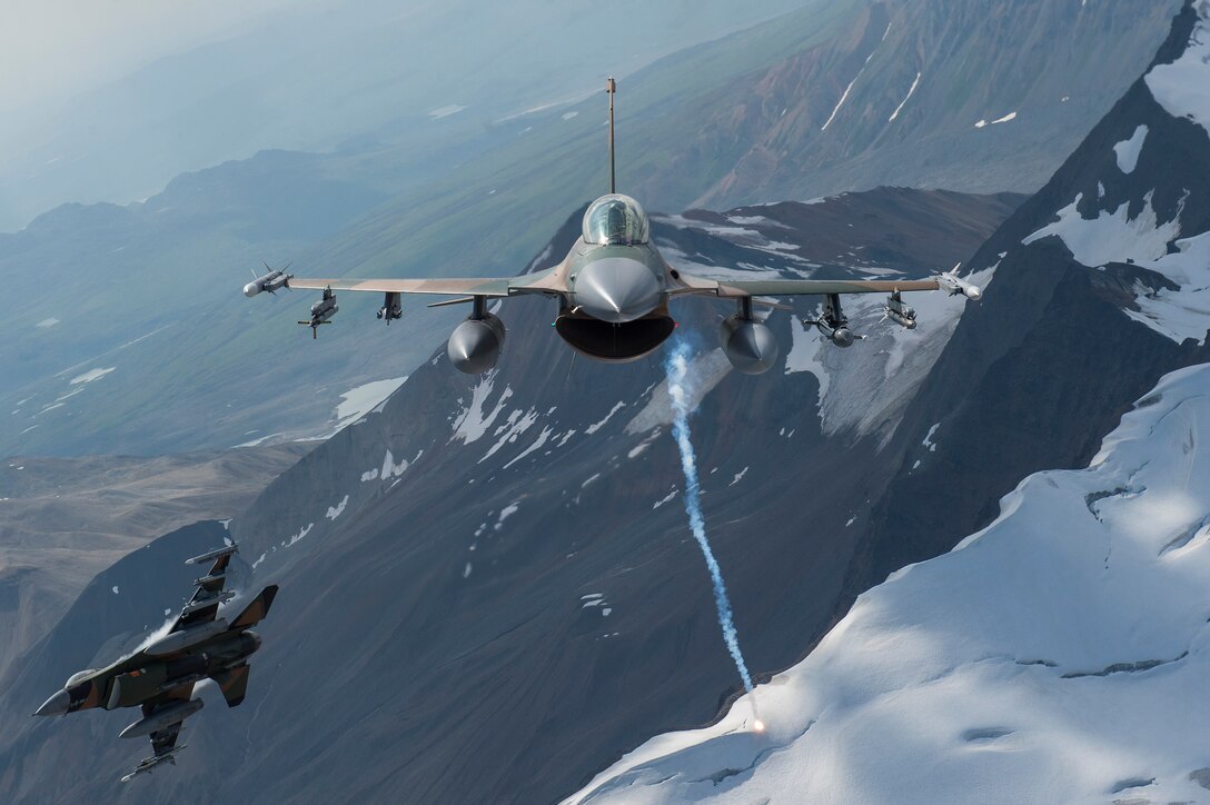F-22 and F-16 Joint Pacific Alaska Range Complex Flight