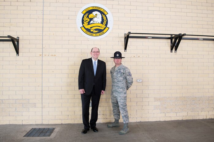 SECAF visits his old basic training dorms