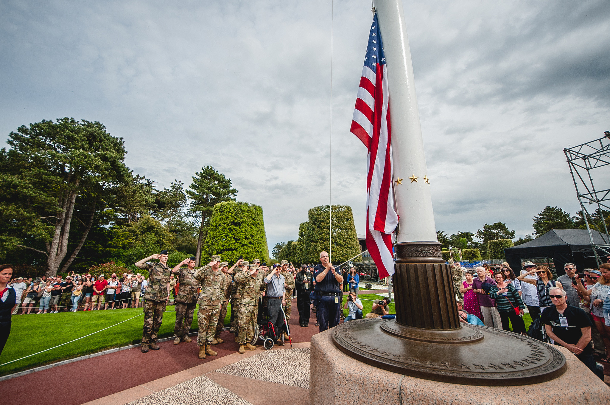 Memorial ceremony at the Normandy American Cemetery and Memorial in ...