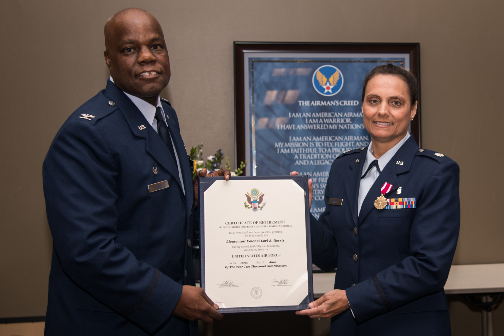 Lt. Col. Lori Norris Retirement Ceremony