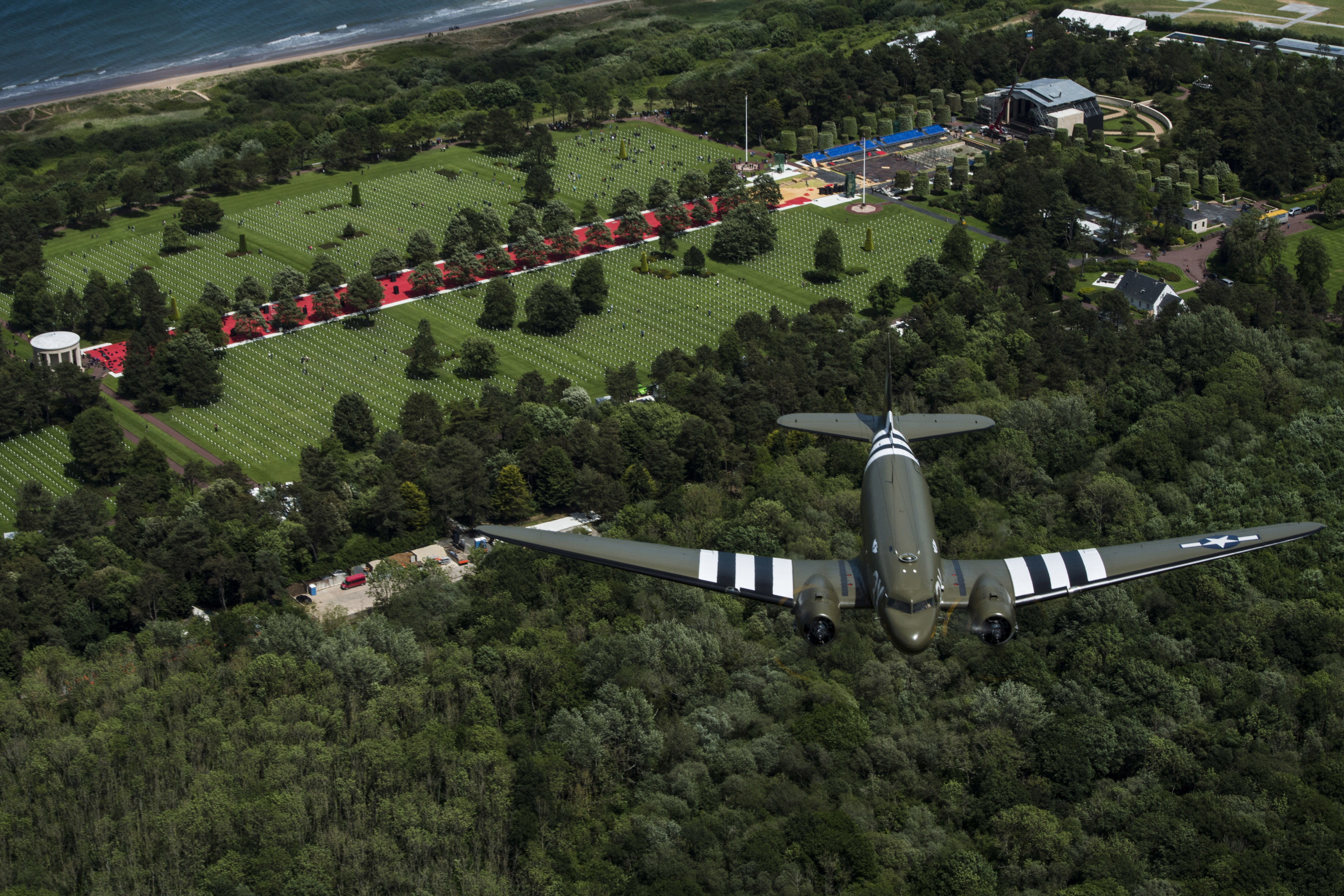 D-Day C-47, Heritage C-130J fly over Normandy > Ramstein Air Base ...