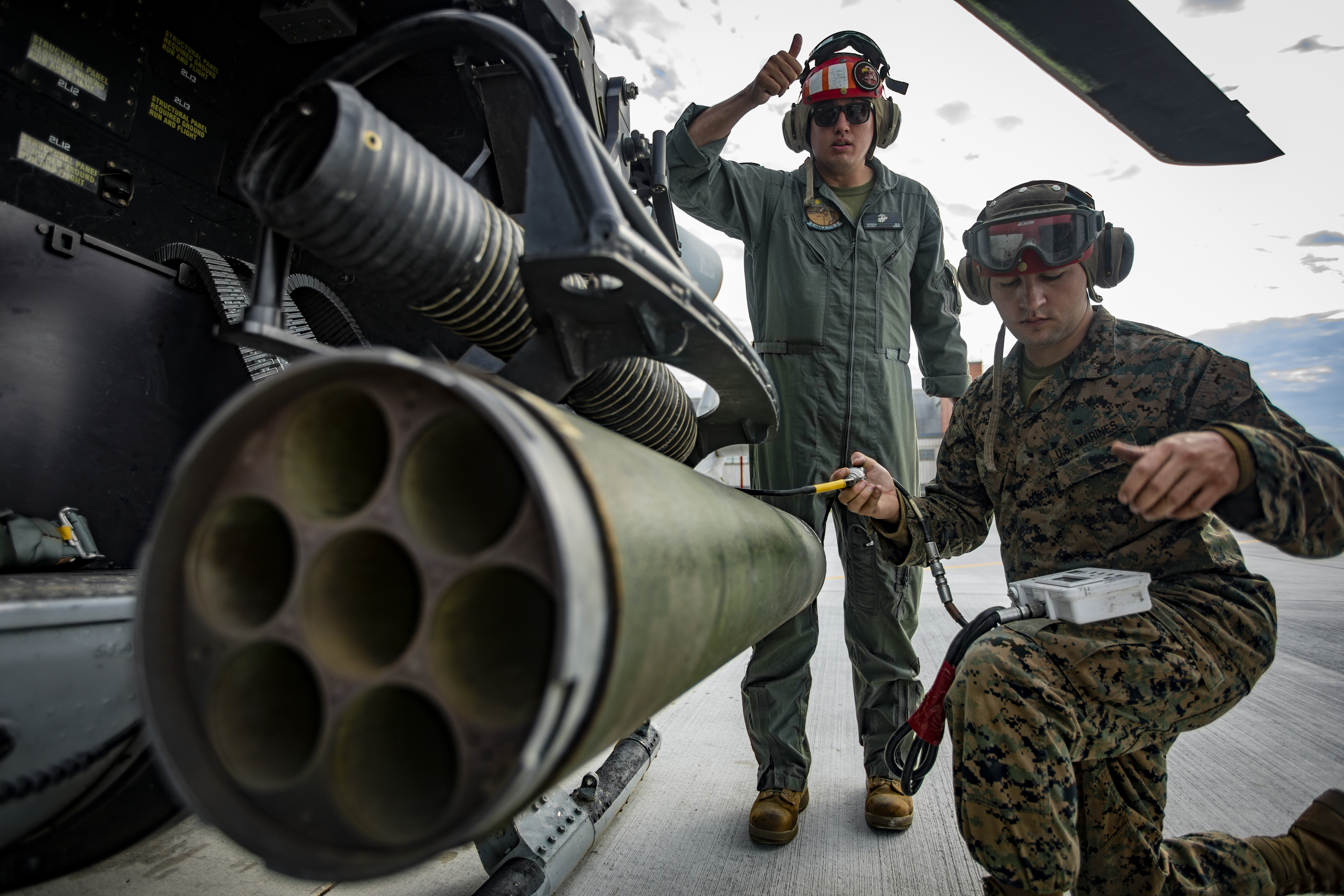 HMLA-775 Marines conduct a live-fire in Canada